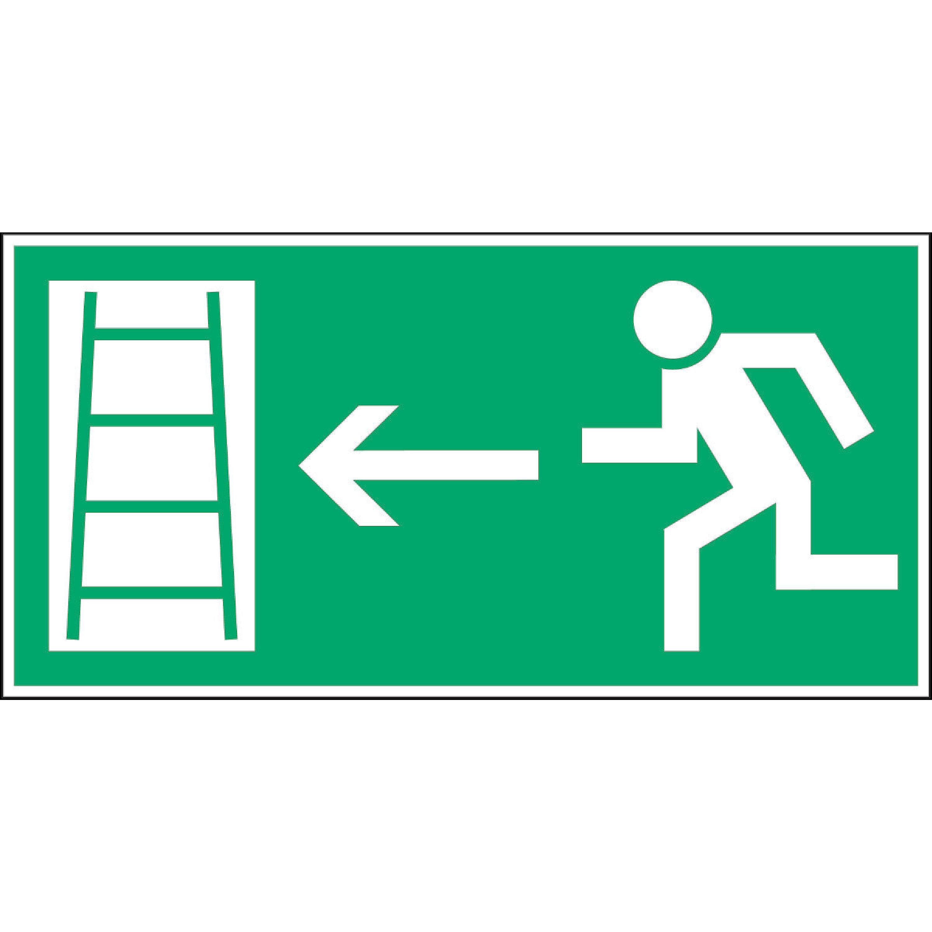 BRADY 250448 rescue pictogram - escape route via emergency ladder, 148 ...