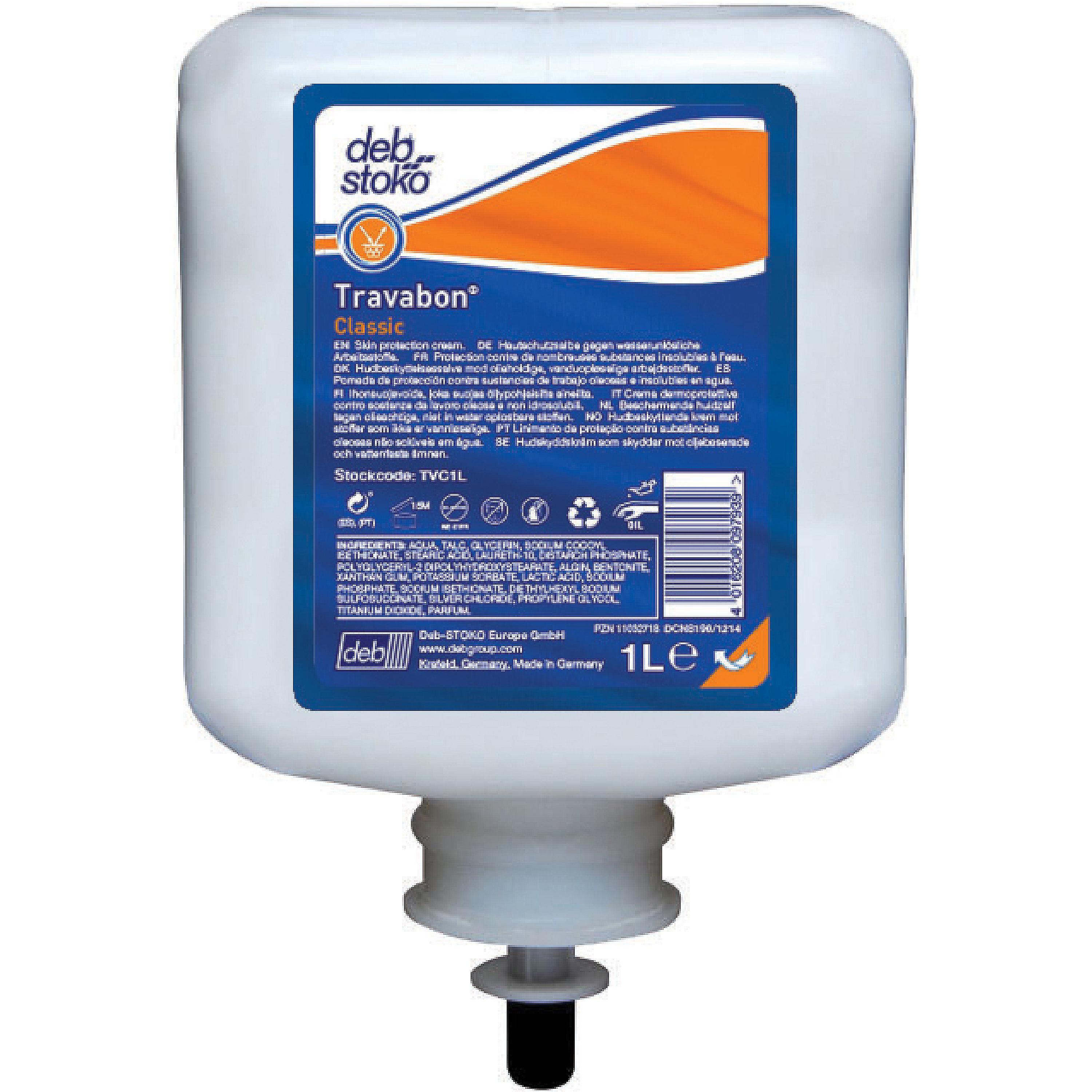 DEB STOKO Travabon Classic skin protection cream (cartridge 1L) - TVC1L ...