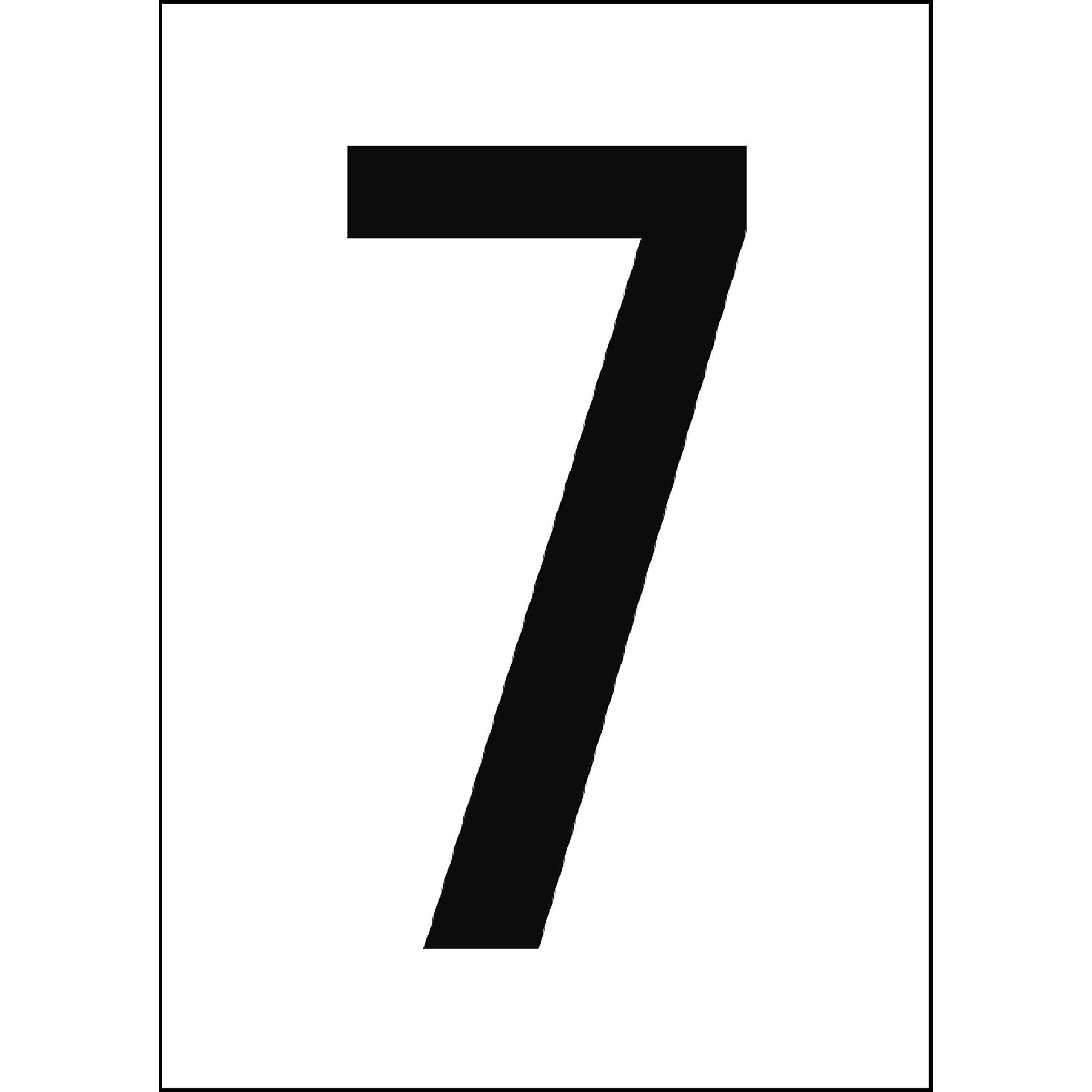 BRADY NL7541A4WH-7 label with number 7 - DIN A4 format for permanent or ...