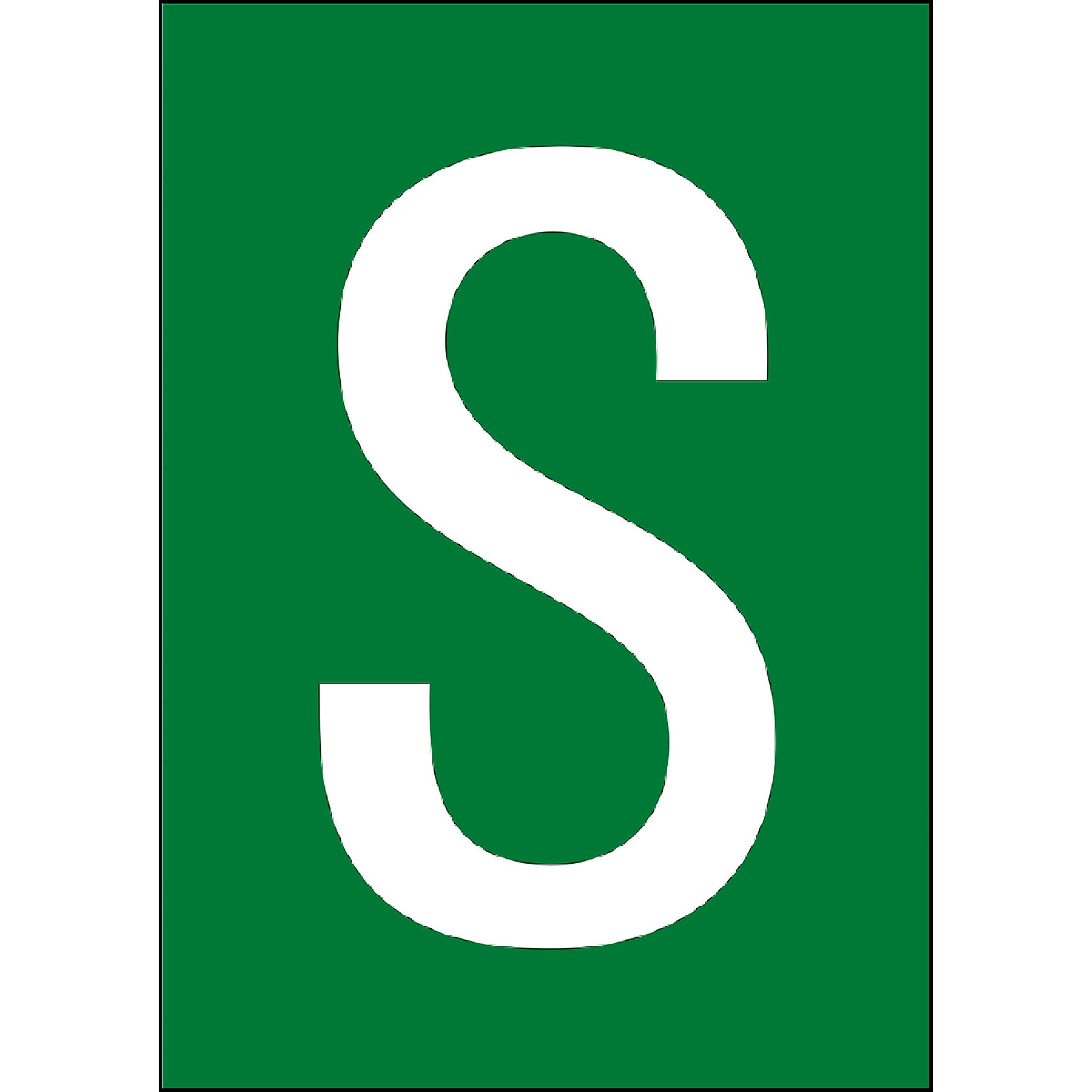 BRADY NL7541A4GR-S label with letter S - DIN A4 format for permanent or ...