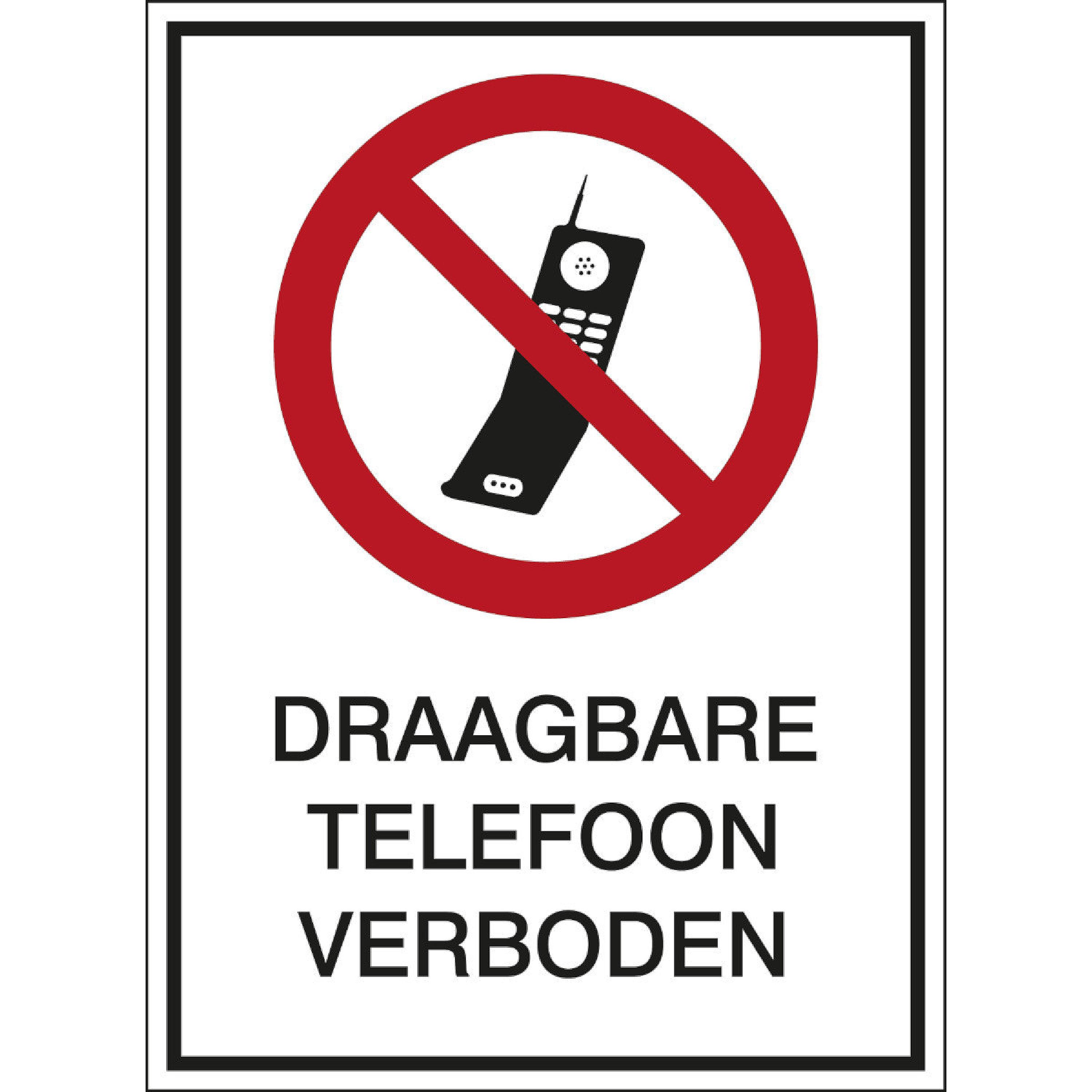 BRADY 808407 Pictogramme de sécurité A4 - téléphone portable interdit ...