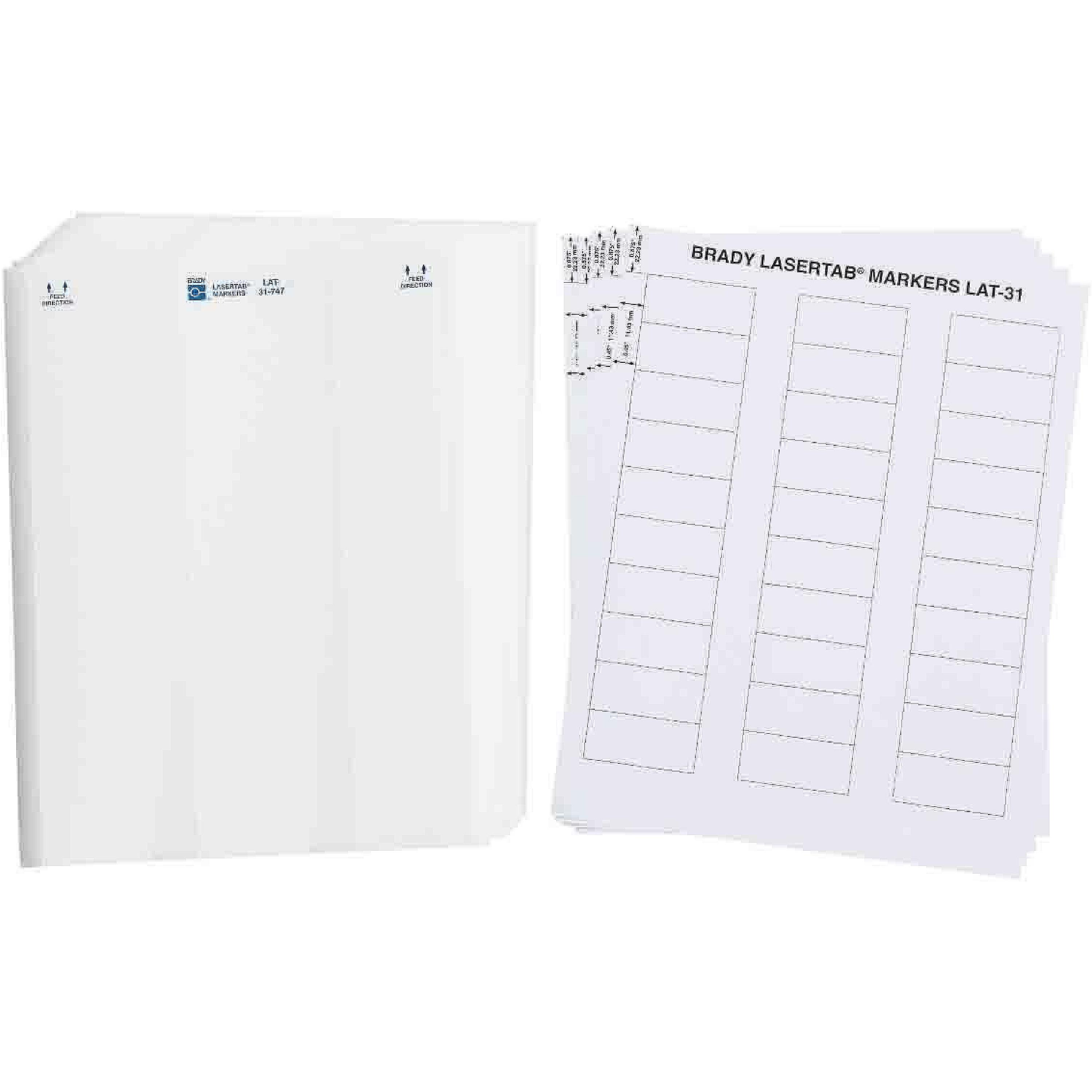 BRADY LAT-31-747W-1 LaserTab printable labels for laser printers (1020 ...