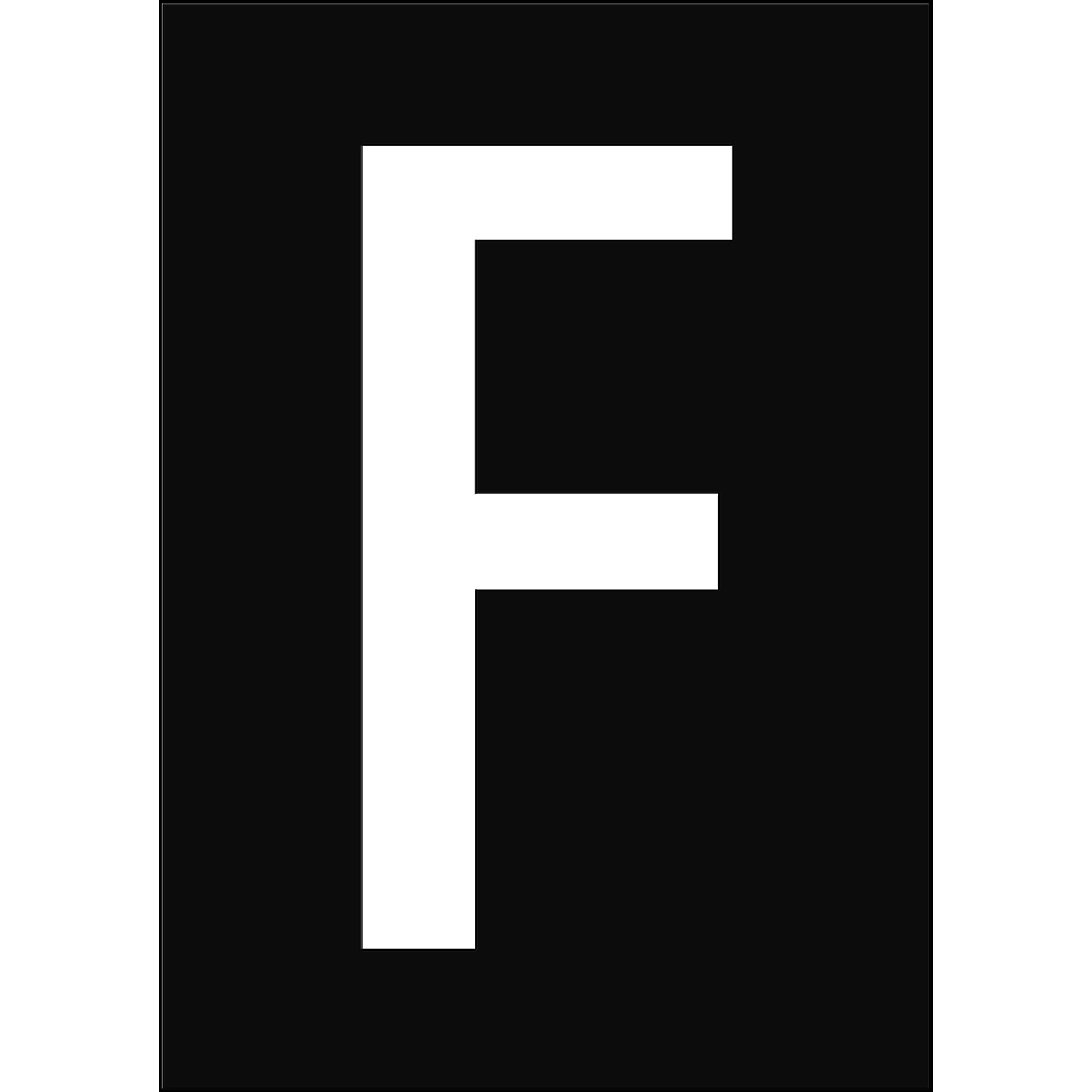 BRADY NL859A4BK-F label with letter F - DIN A4 format for permanent or ...