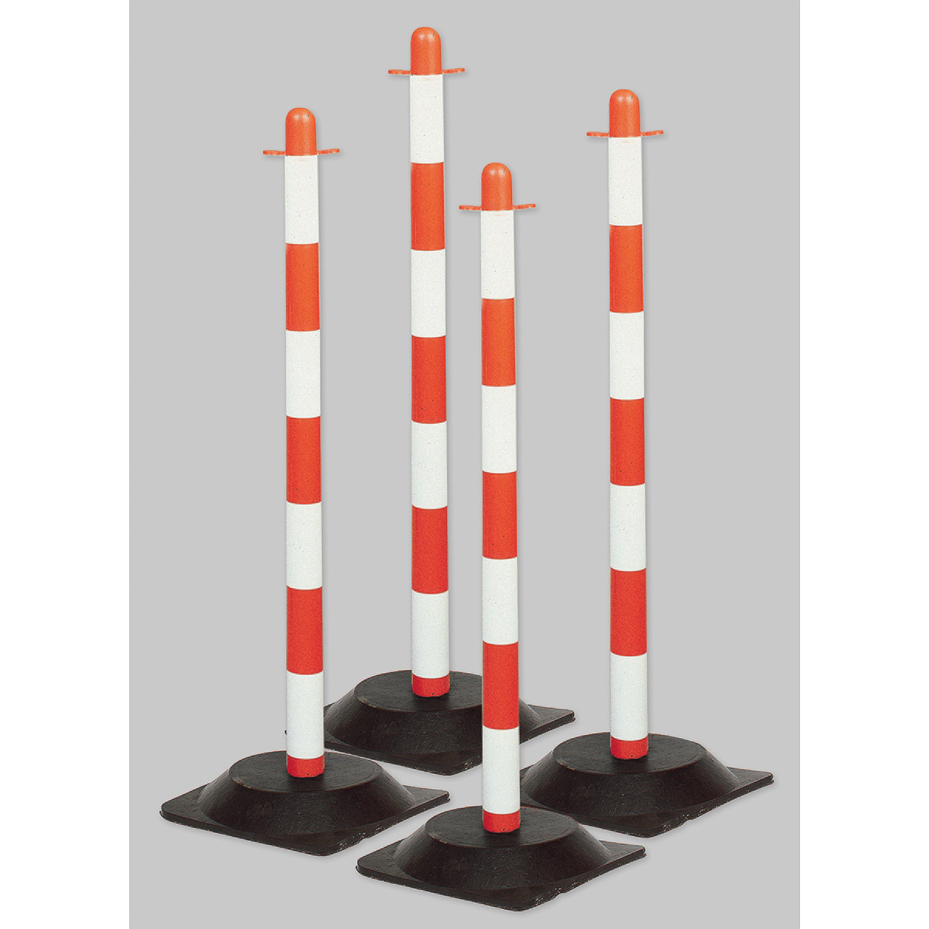 BRADY 256723 post & rubber base red-white 1.6 kg, 40 mm (4 pcs) | Klium
