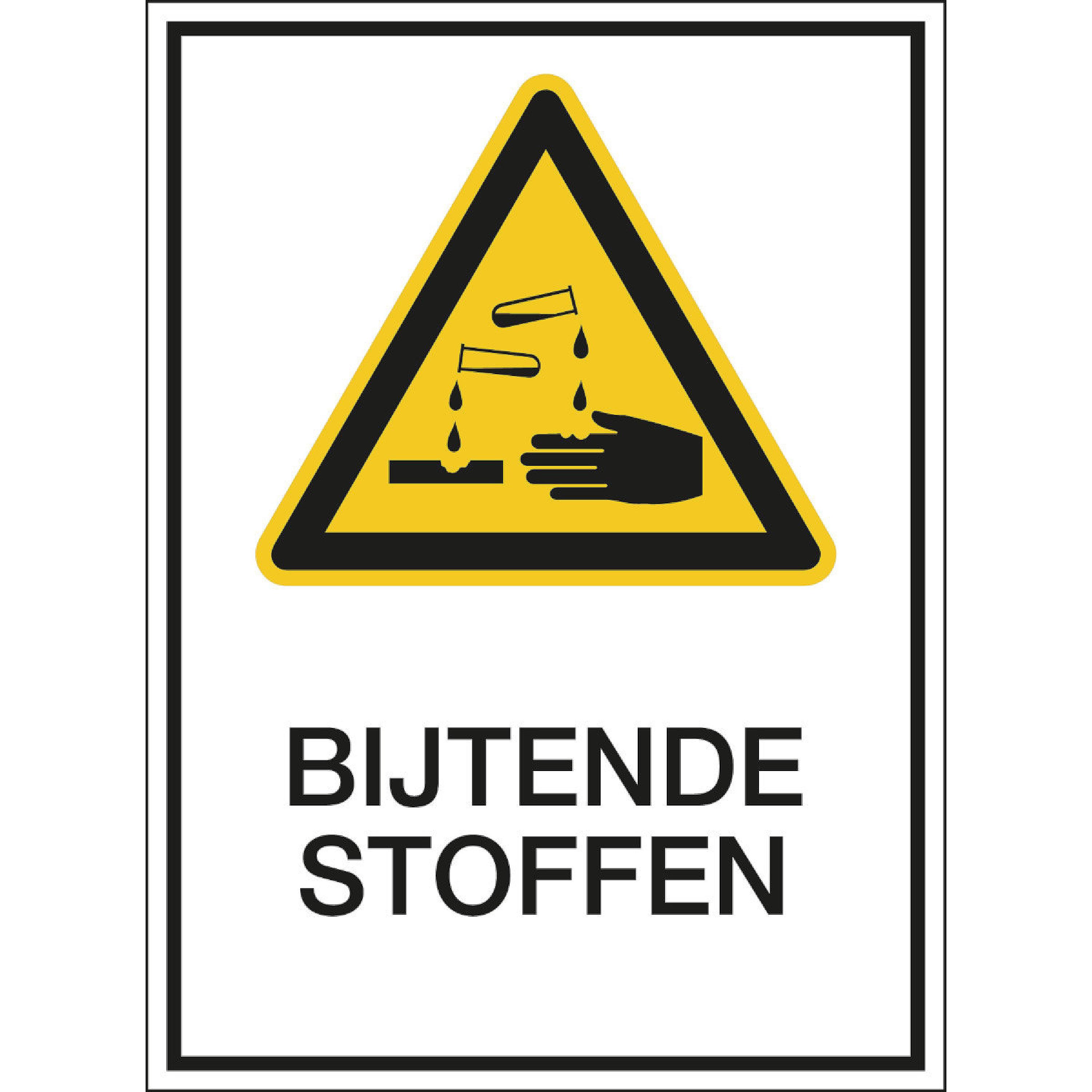 BRADY 808430 A4 safety pictogram - corrosive substances, 297 x 210 mm ...