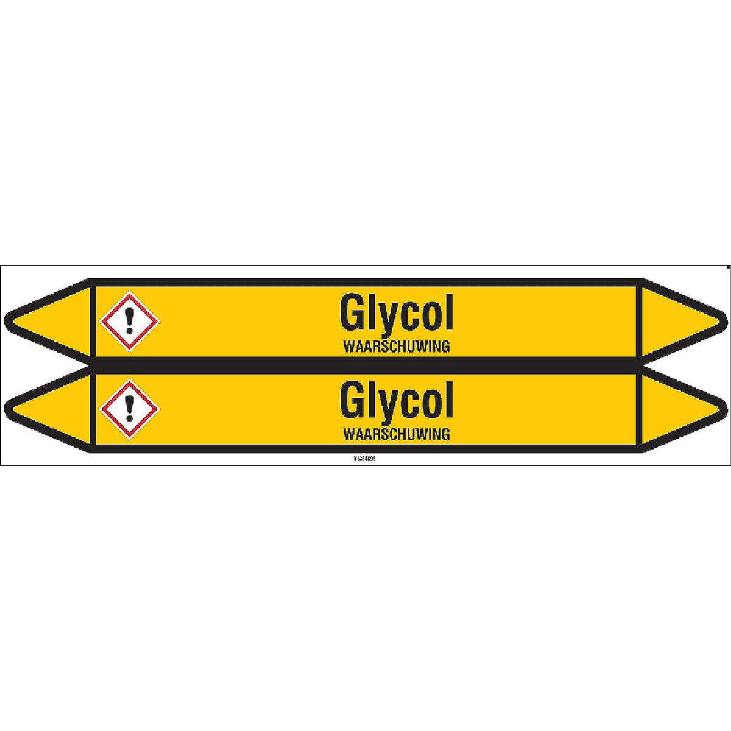 BRADY N004289 pipe marker for glycol, with perforated arrows, with ...