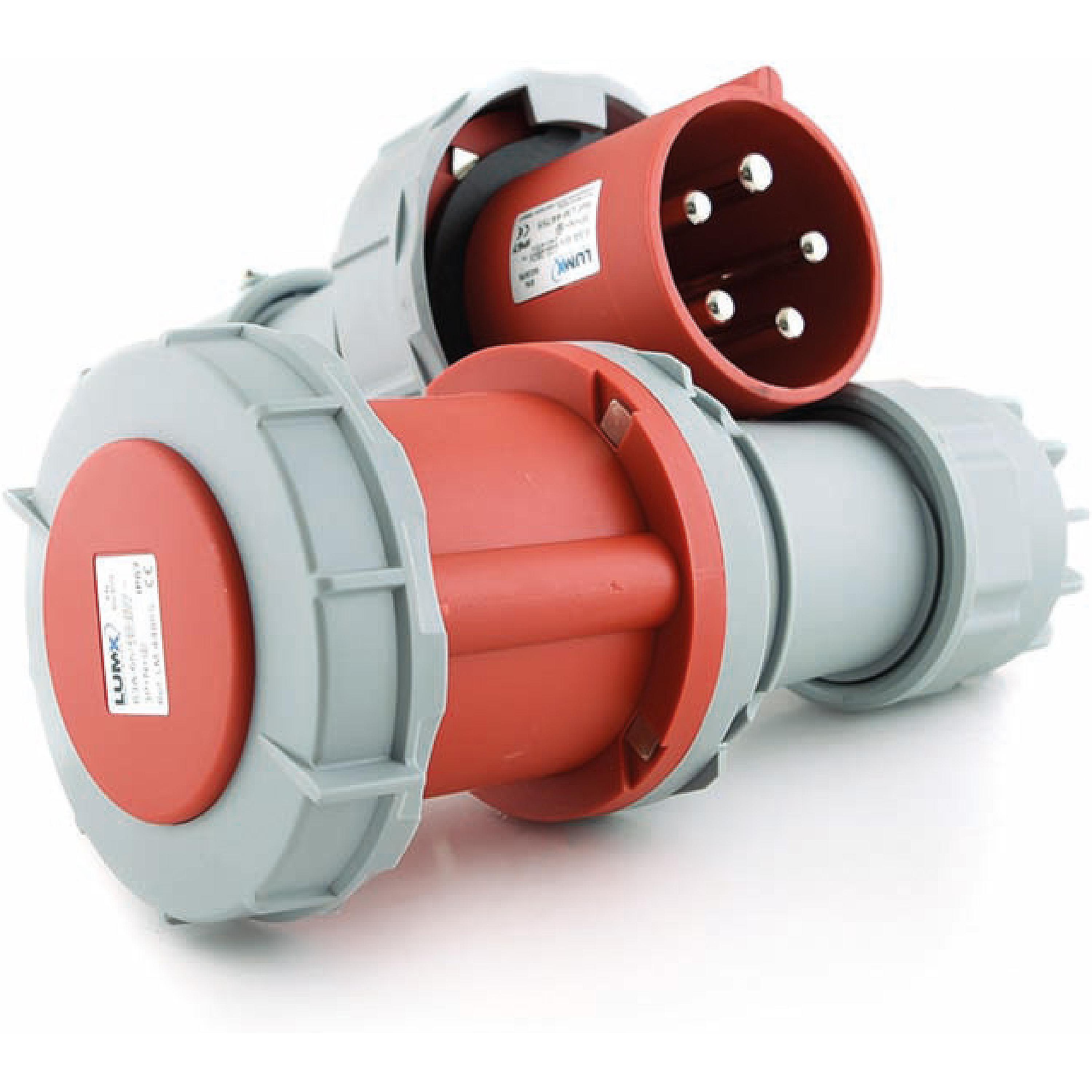 LUMX LM 44755 plug CEE (m) 400V 63A 3P+N+A orange/grey | Klium