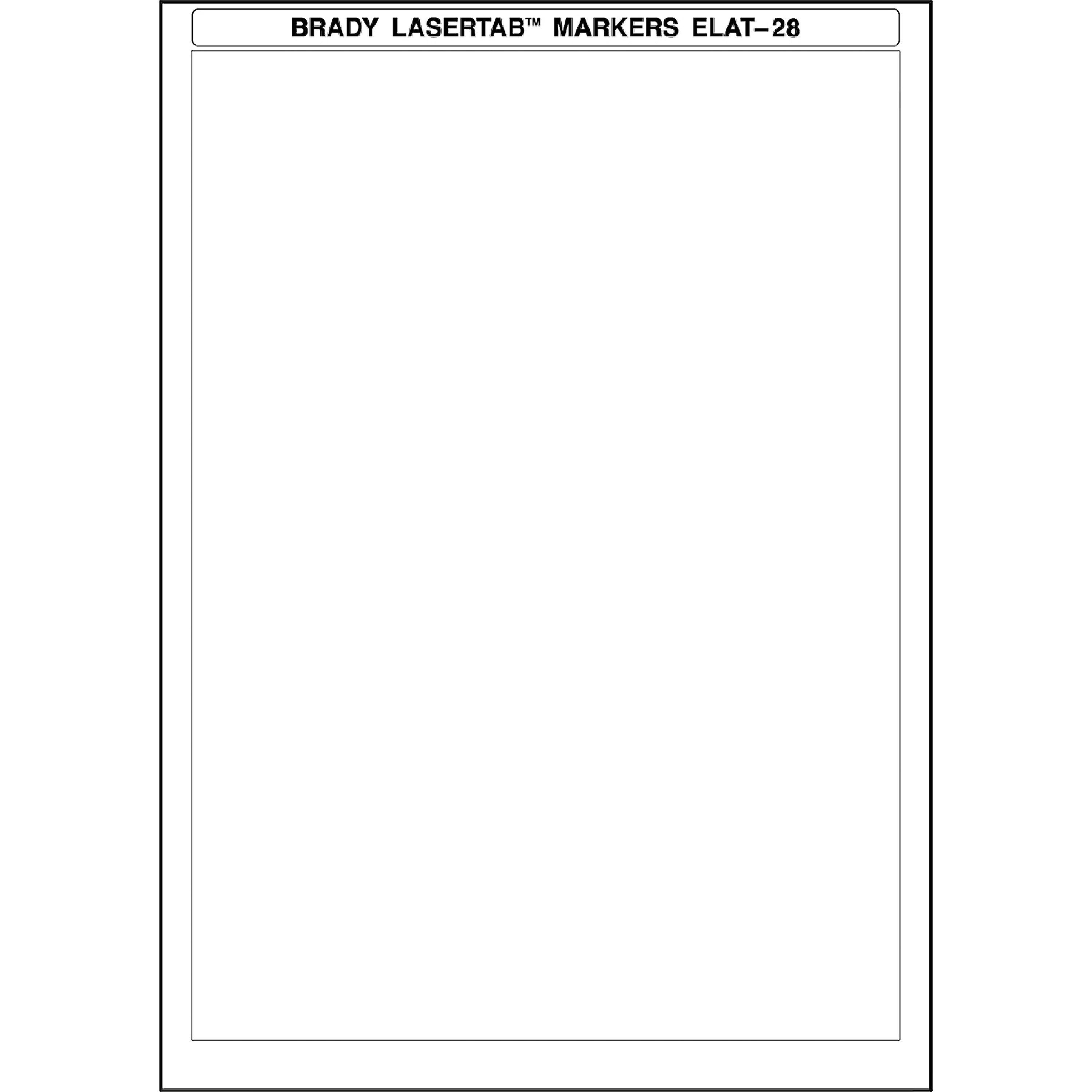 BRADY ELAT-28-747-W LaserTab printable labels for laser printers (25 ...