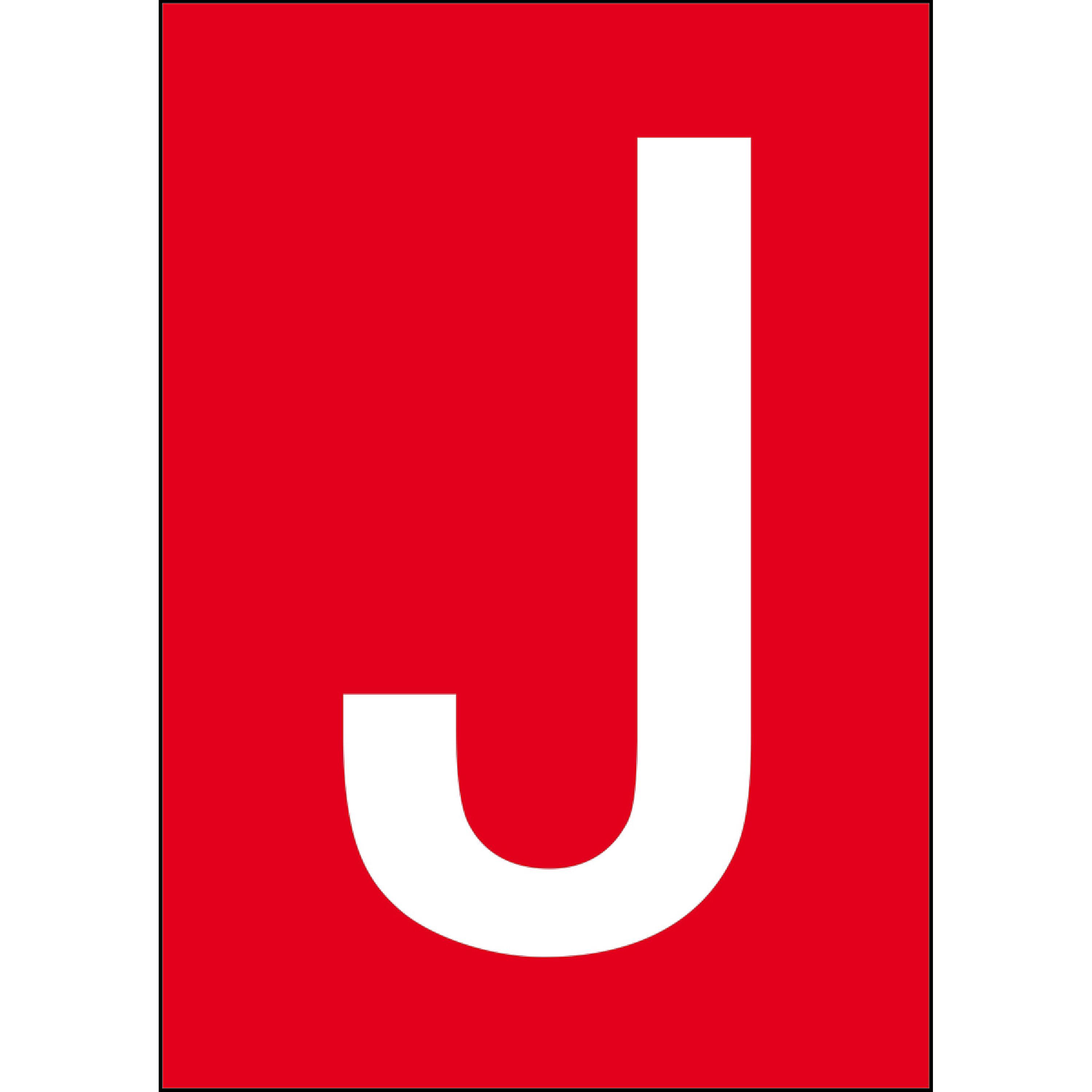 BRADY NL859A4RD-J label with letter J - DIN A4 format for permanent or ...