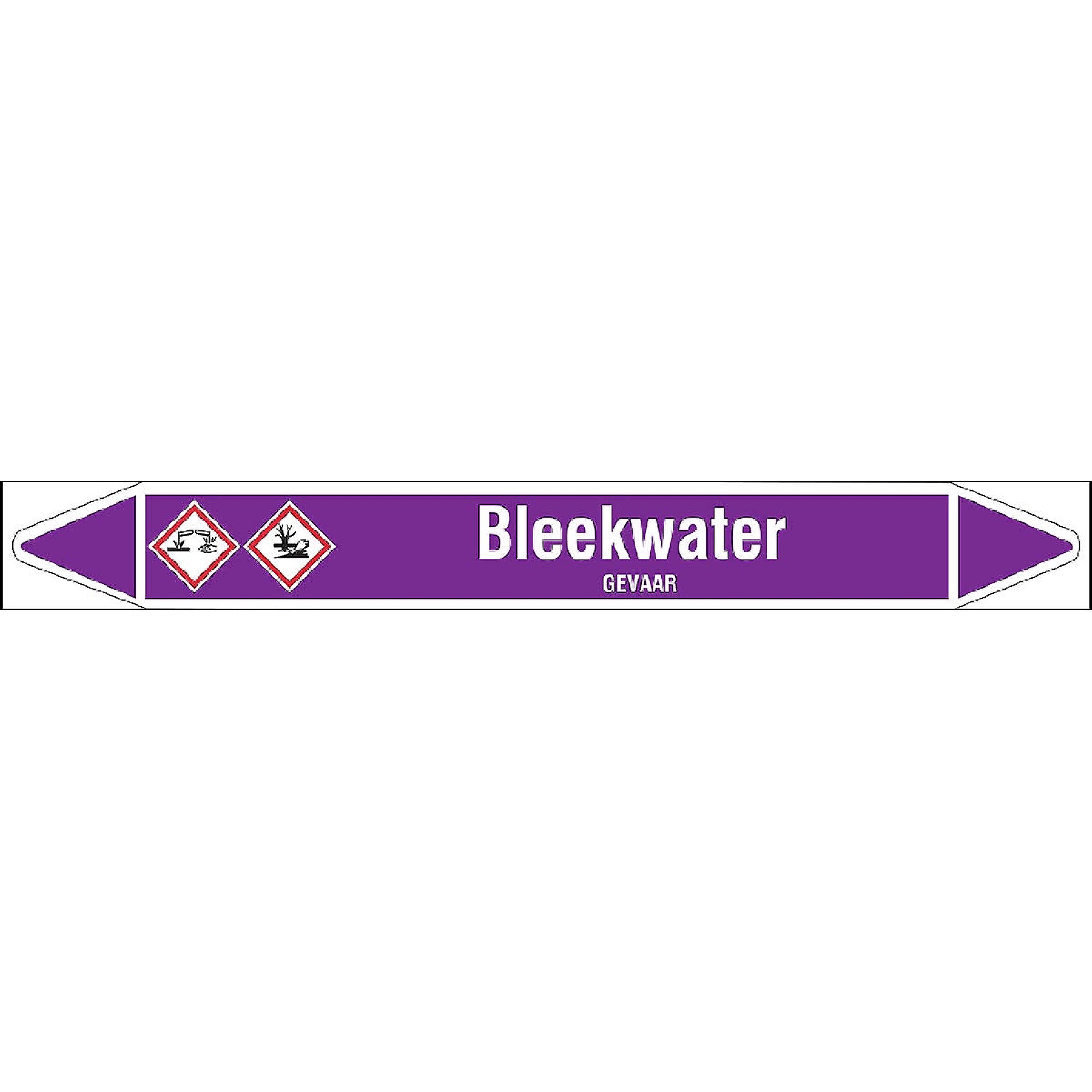 BRADY N003758 pipe marker for bleach, with perforated arrows, with ...