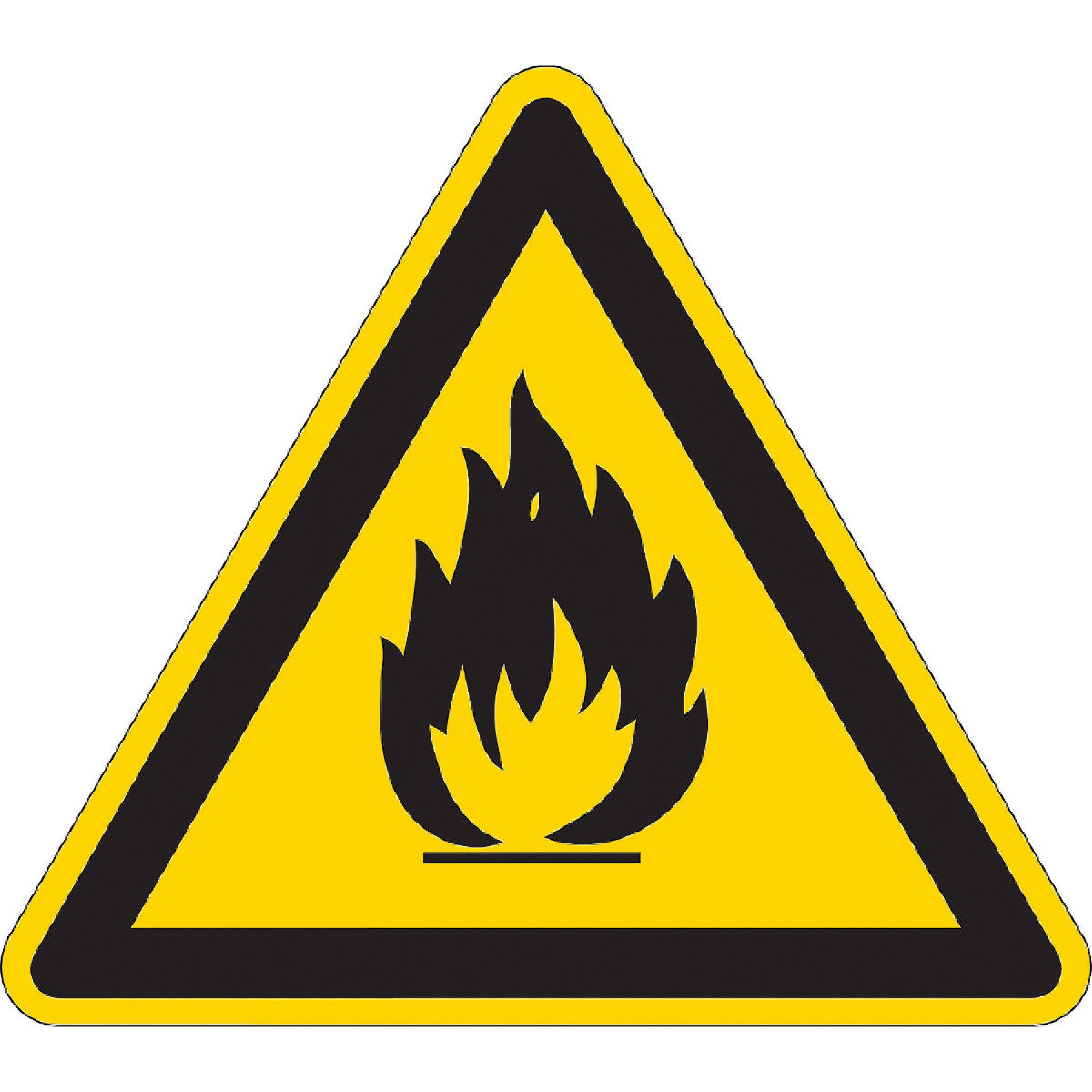 BRADY 250202 pictogram for identifying hazardous substances - flammable ...