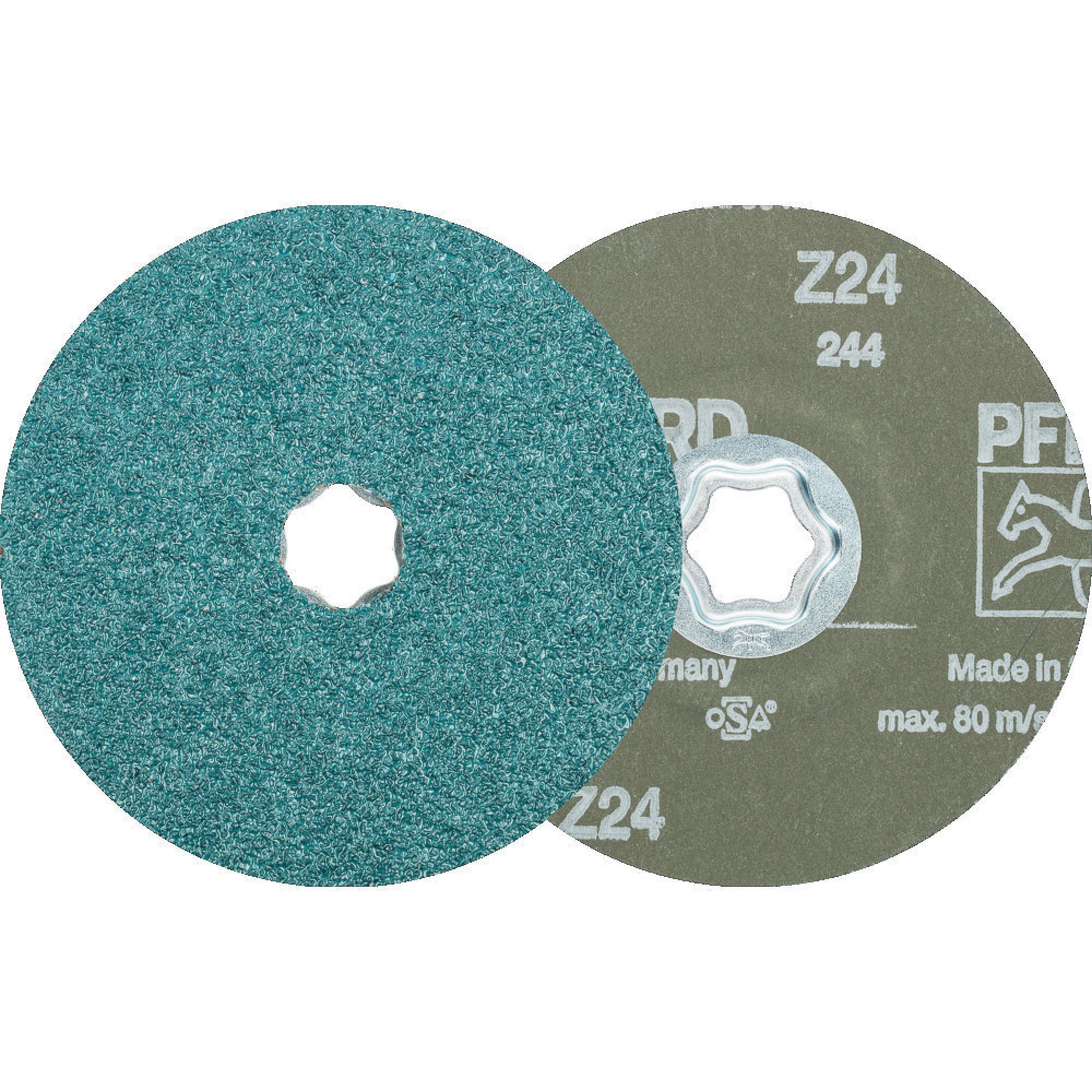 PFERD CC-FS 125 Z 24 COMBICLICK fibre disc zirconium Ø 125 mm, grit 24 ...