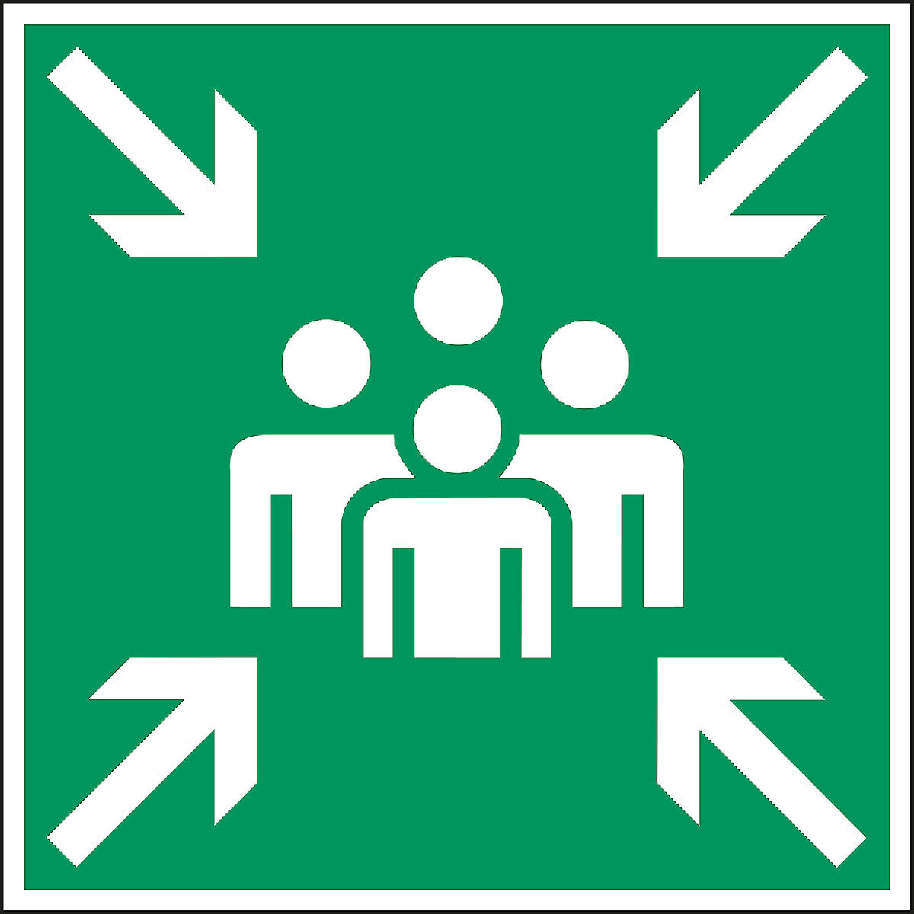 BRADY 250476 rescue pictogram - assembly point in case of emergency ...