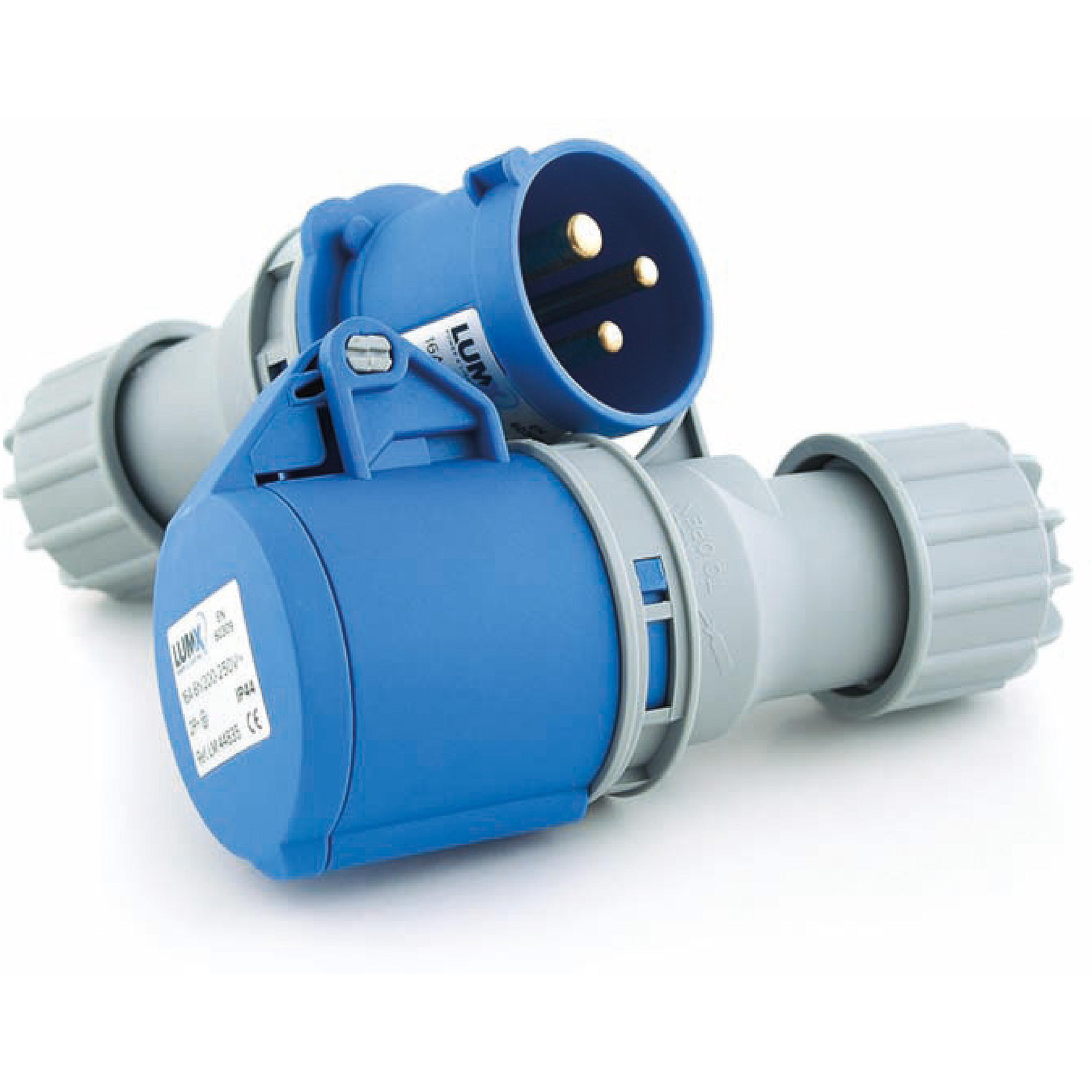 LUMX LM 44835 connectors (v) 250V 16A 2P+A blue/grey | Klium