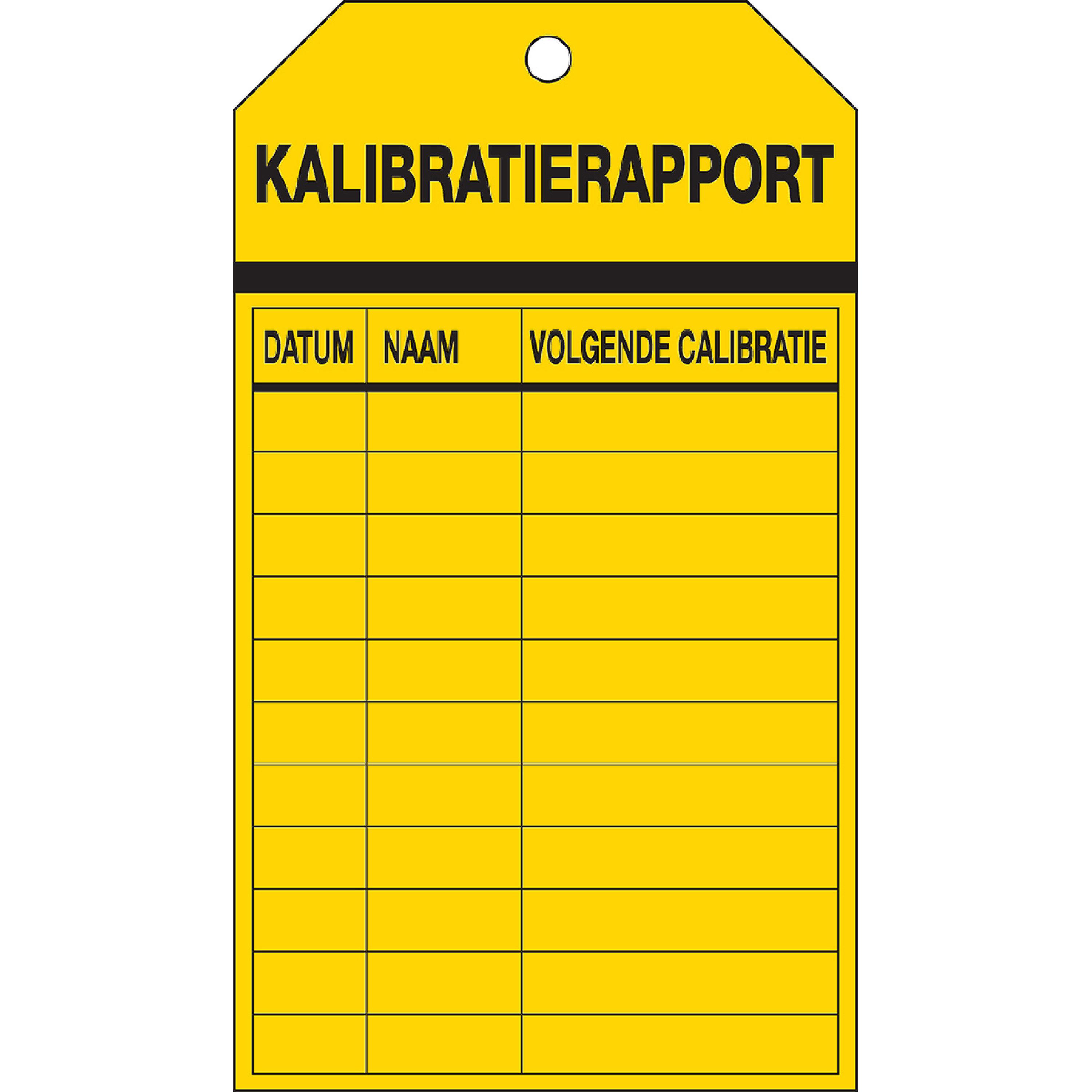 BRADY 230596 tags for maintenance and repair - calibration report (10 ...