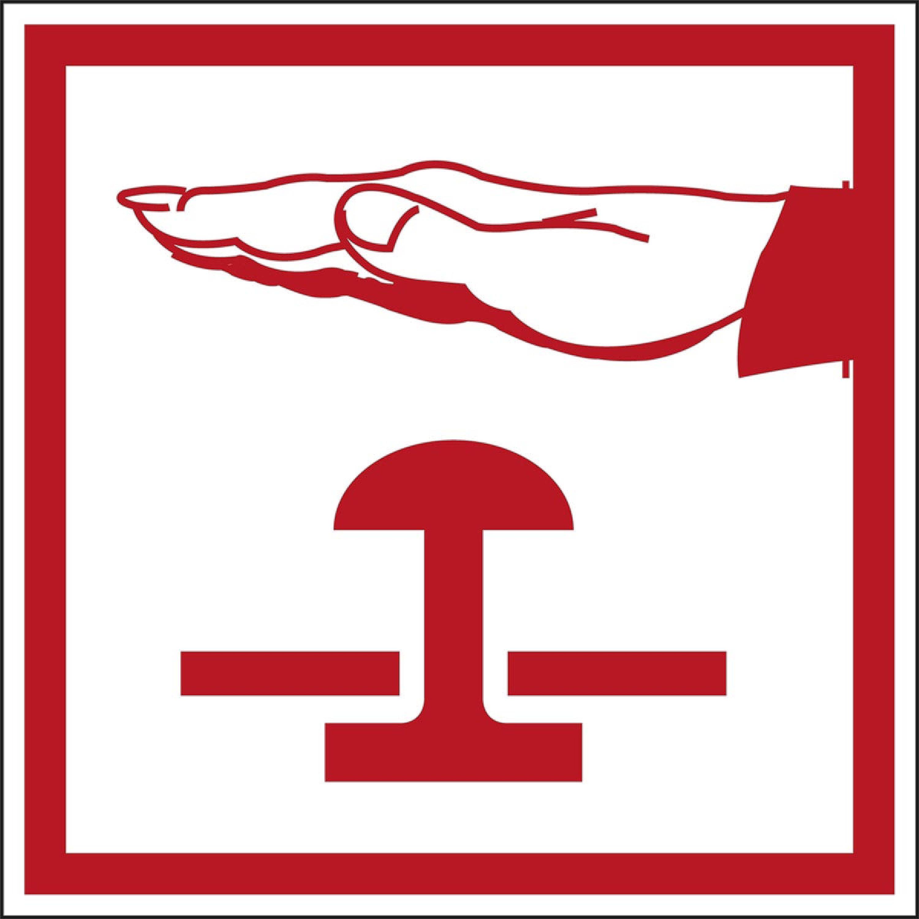BRADY 803719 pictogram for fire-fighting - emergency stop, 100 x 100 mm ...
