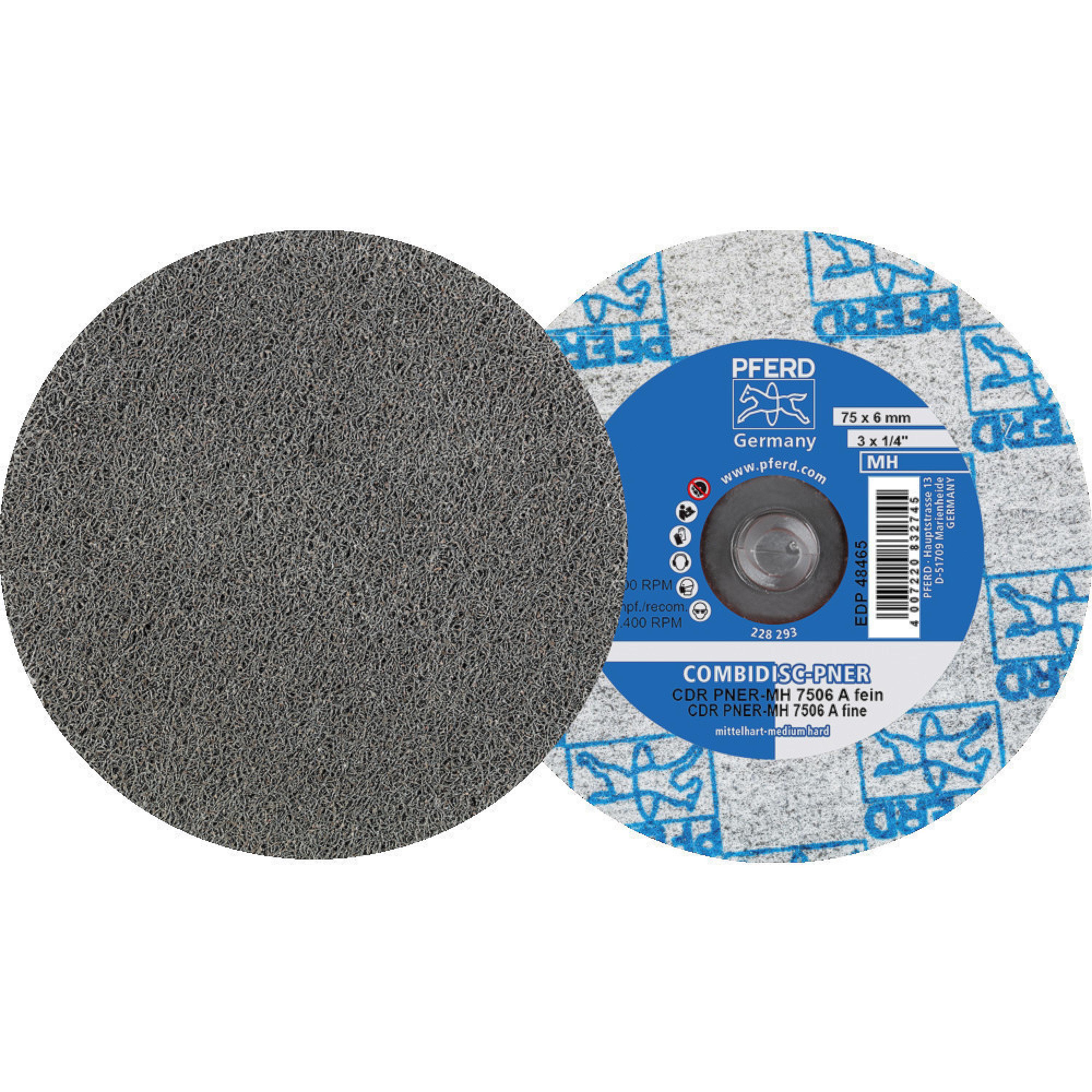 PFERD 42779112 COMBIDISC pressed fleece disc CDR PNER Ø 75 mm medium-hard A, fine for finish | Klium