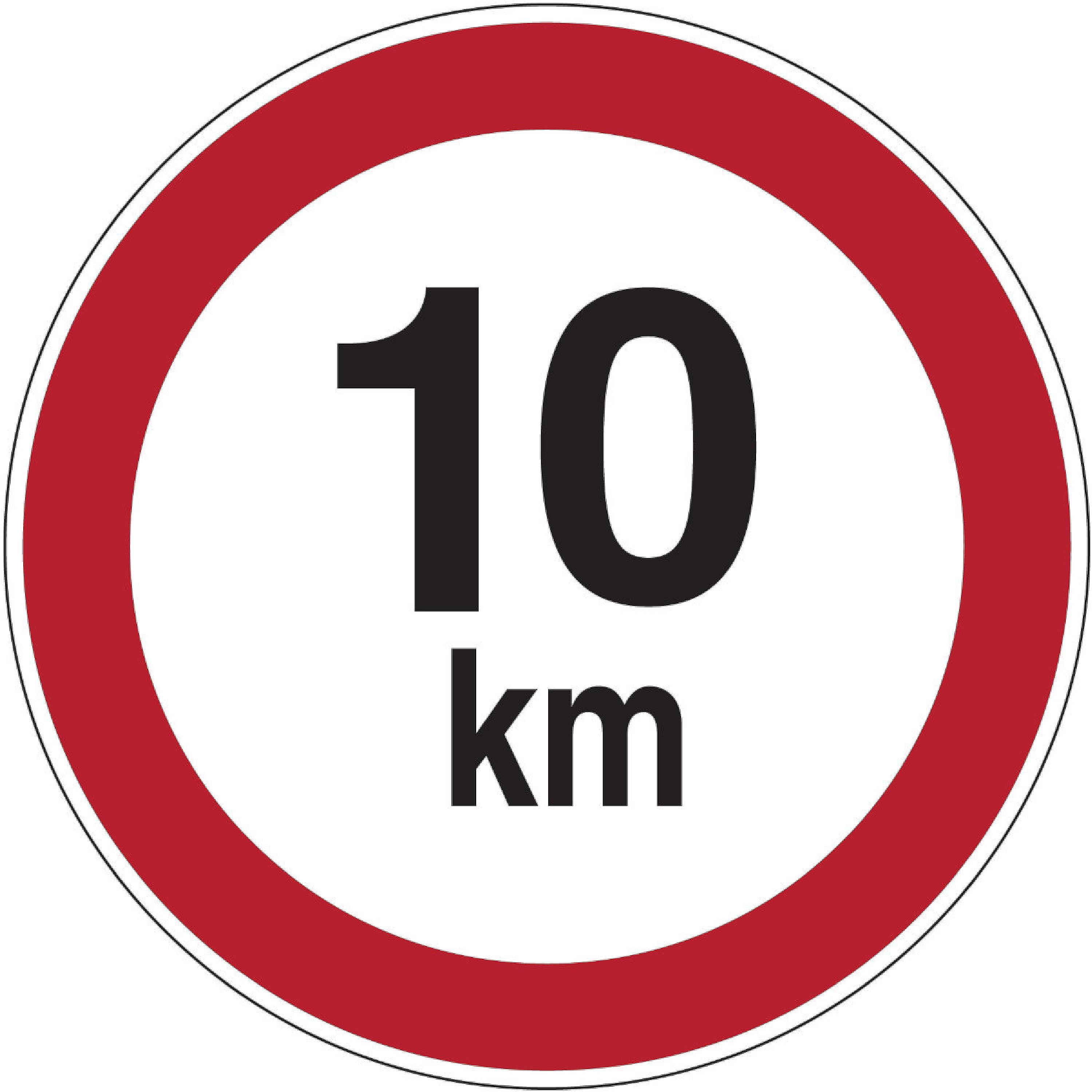 BRADY 803555 pictogramme d'interdiction - maximum 10 km, 315 mm