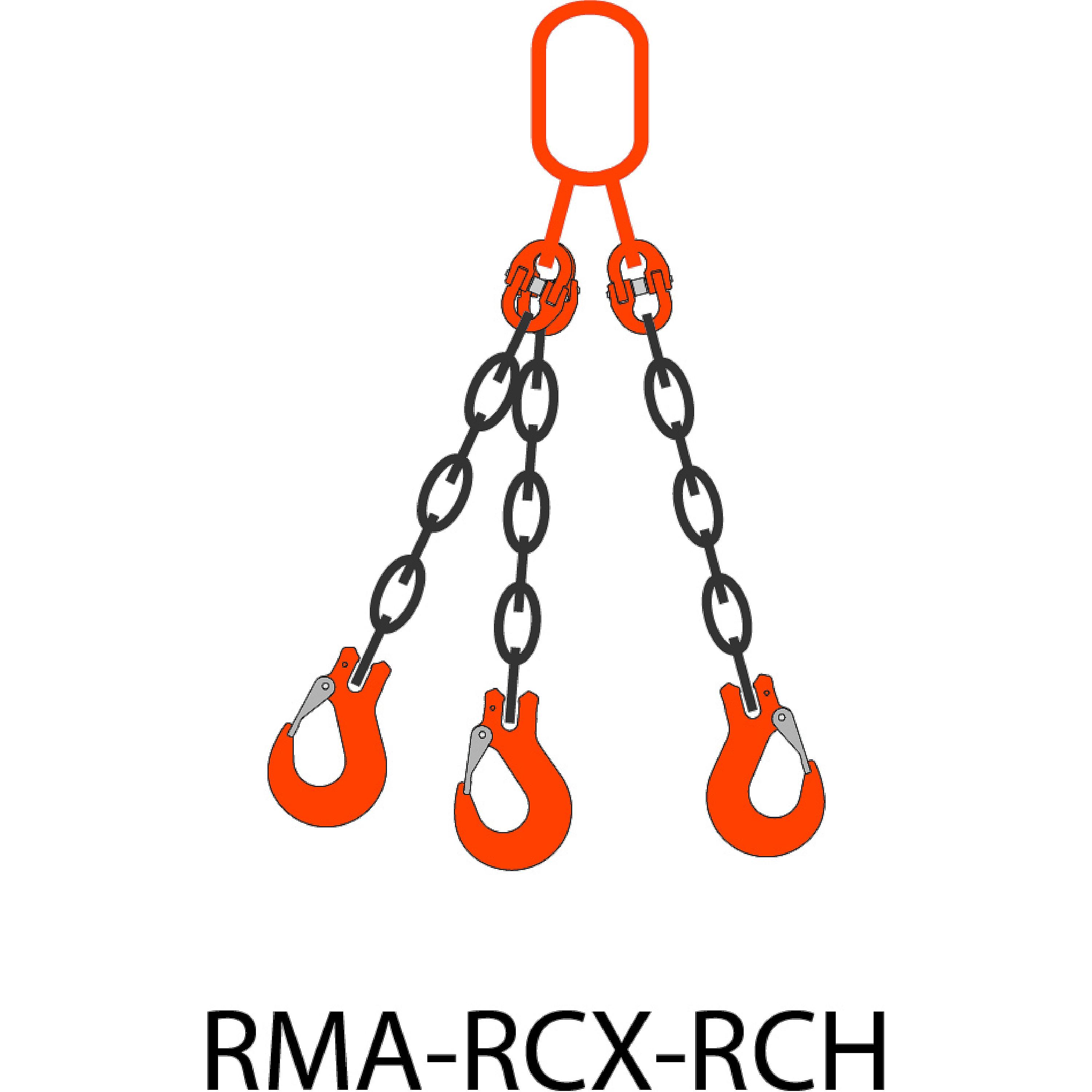 REMA 2693113-2 chain 3-spring G10 with top link RMA and load hook with ...