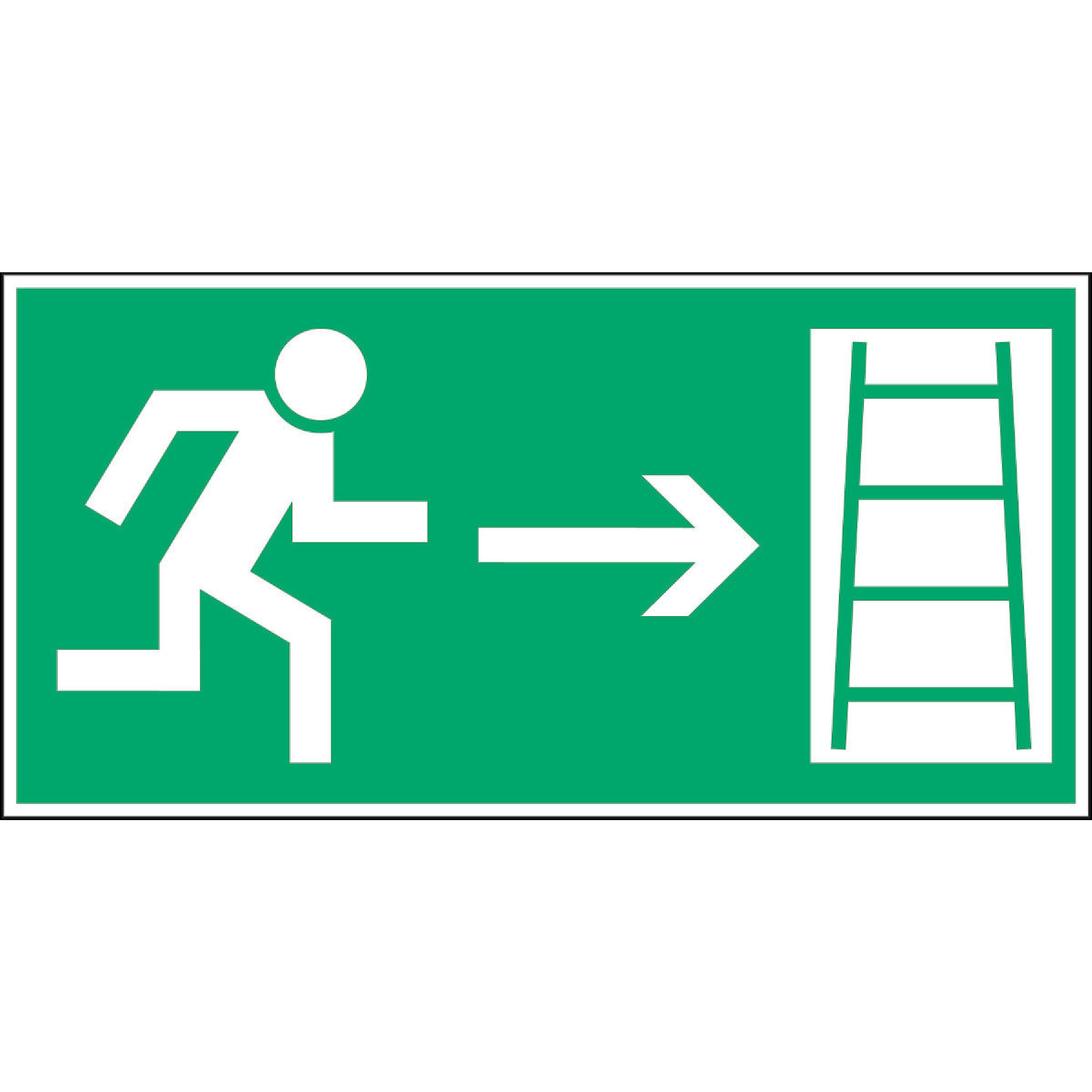 BRADY 252443 rescue pictogram - escape via emergency ladder, 200 x 400 ...