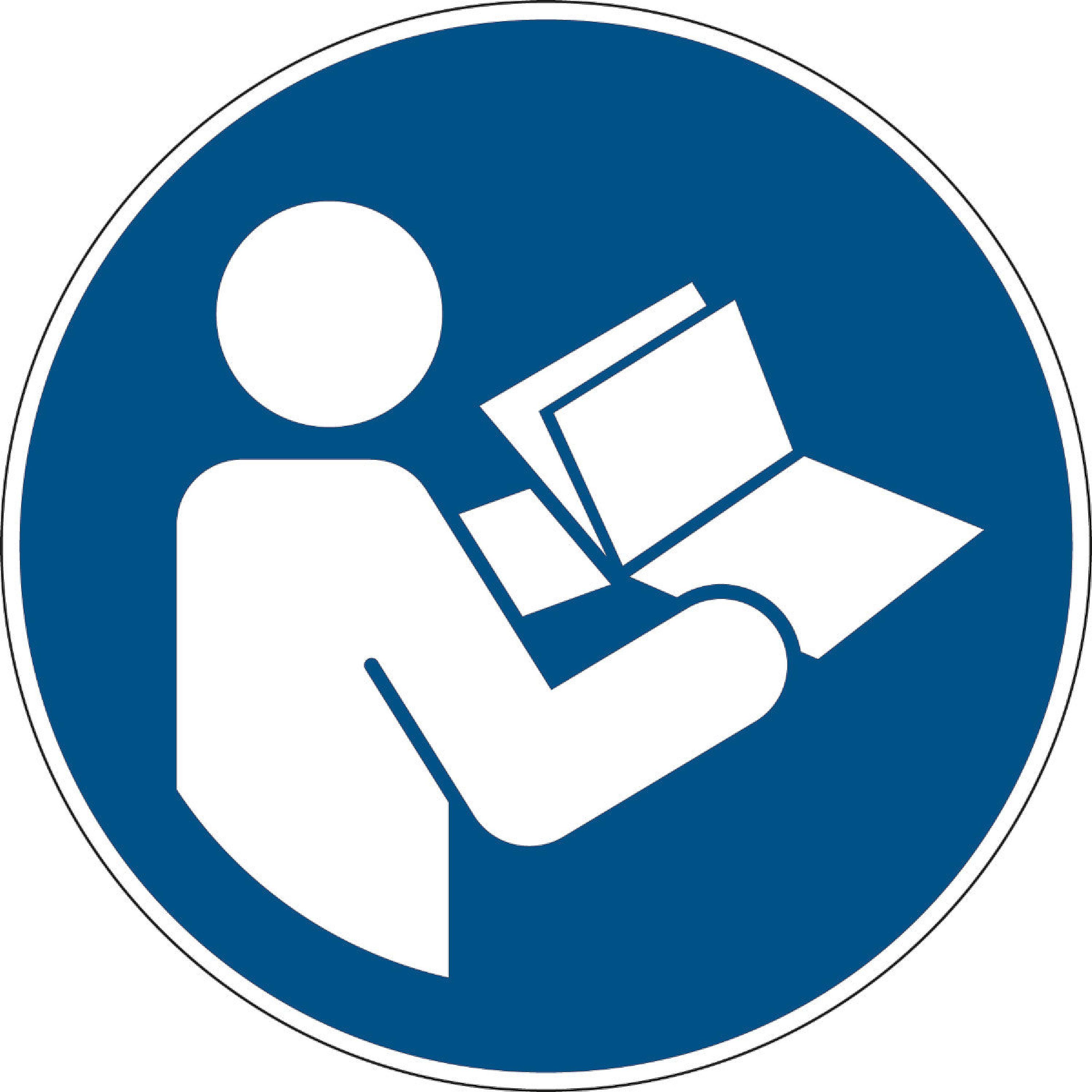 BRADY 803687 pictogramme d'avertissement - lecture obligatoire, 200 mm ...