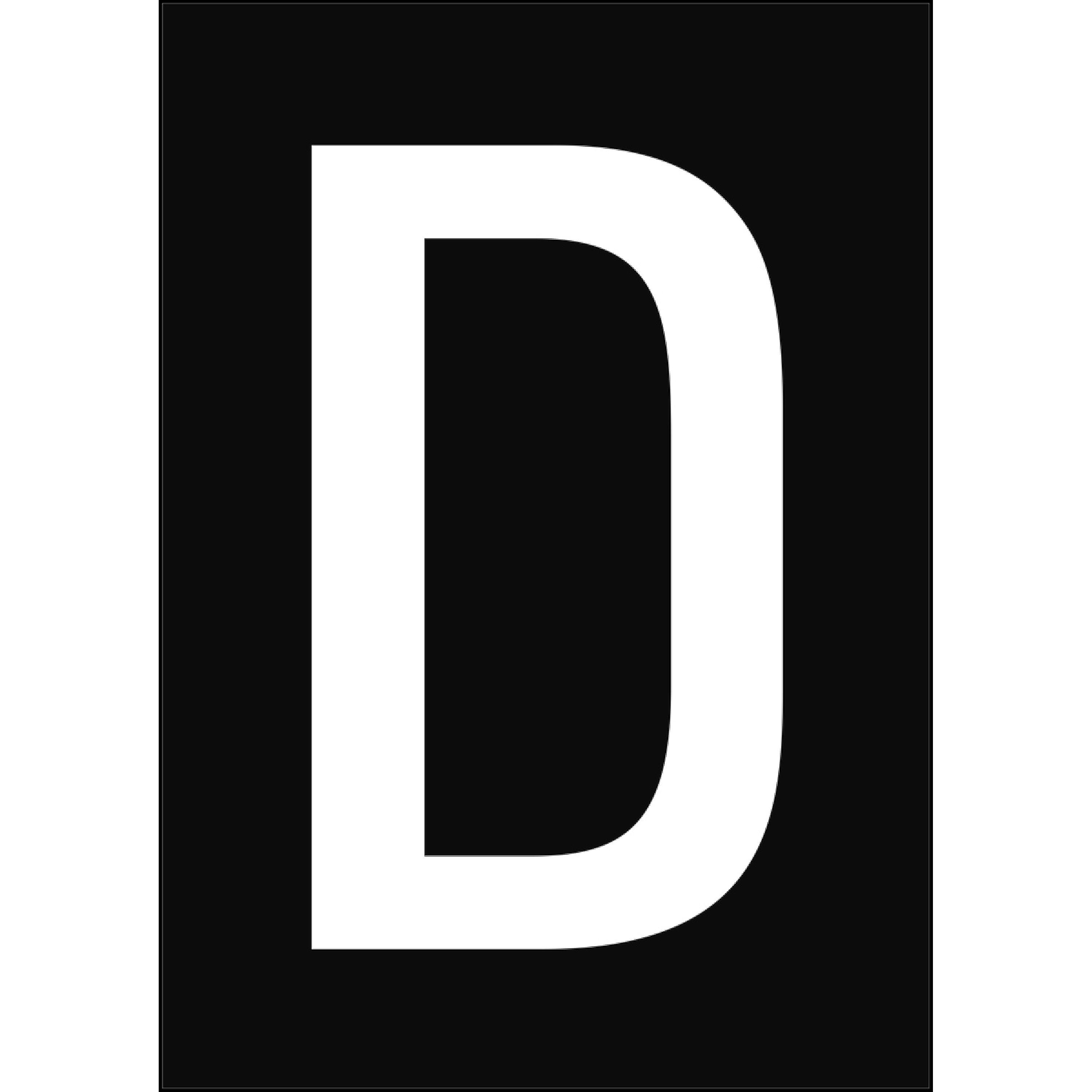 BRADY NL7541A4BK-D label with letter D - DIN A4 format for permanent or ...