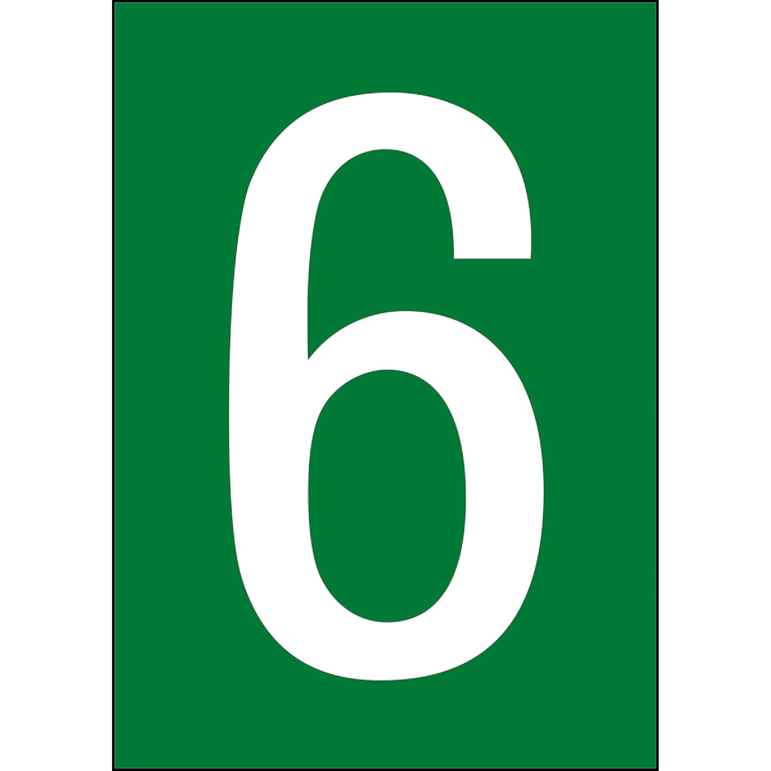 BRADY NL859A4GR-6 label with number 6 - DIN A4 format for permanent or ...