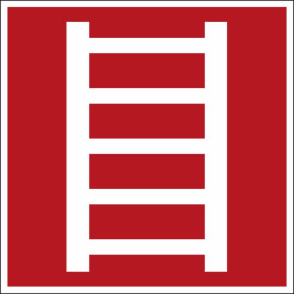 BRADY 252500 fire fighting pictogram - ladder, 200 x 200 mm | Klium