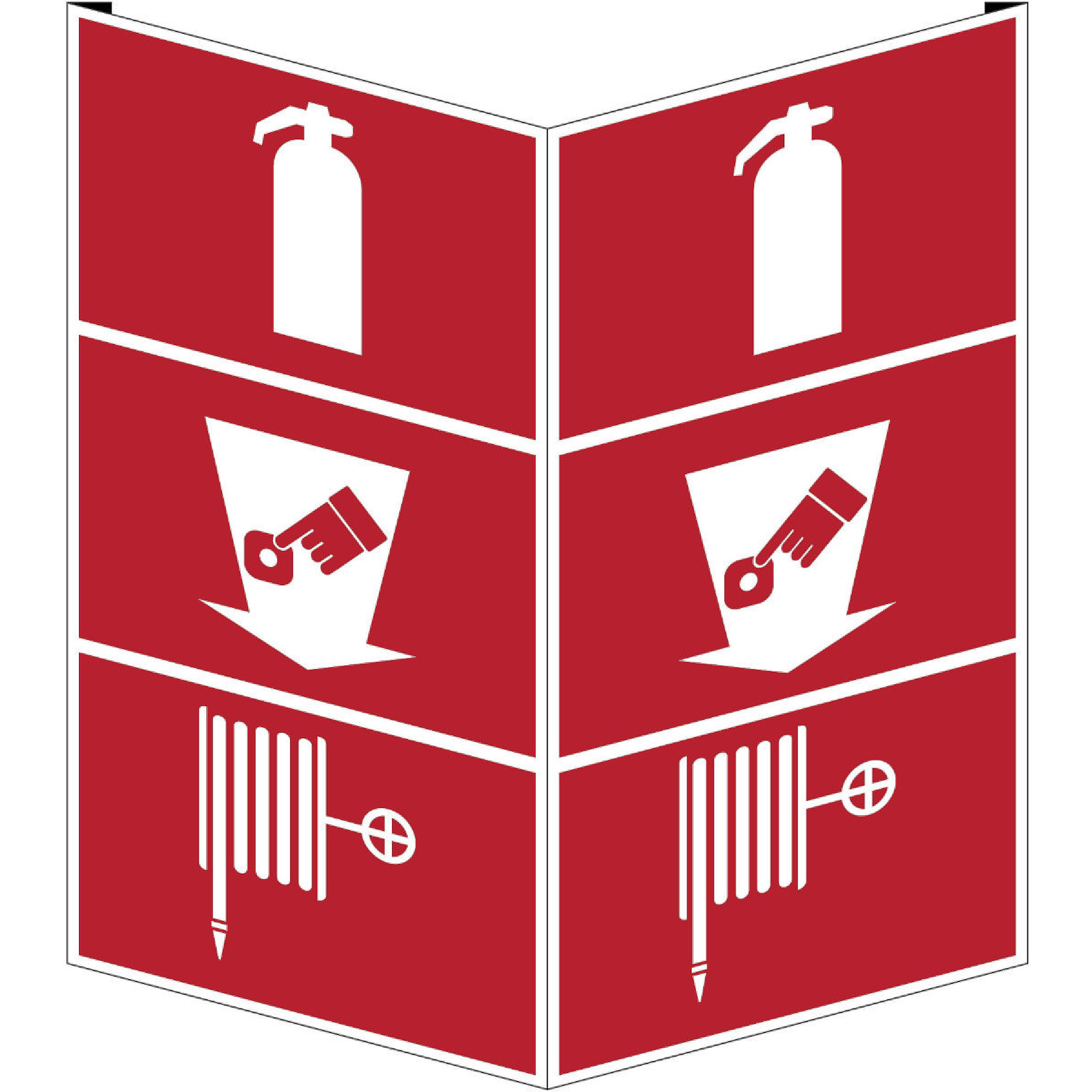 BRADY 253624 wedge-shaped fire-fighting sign - fire extinguisher/fire ...