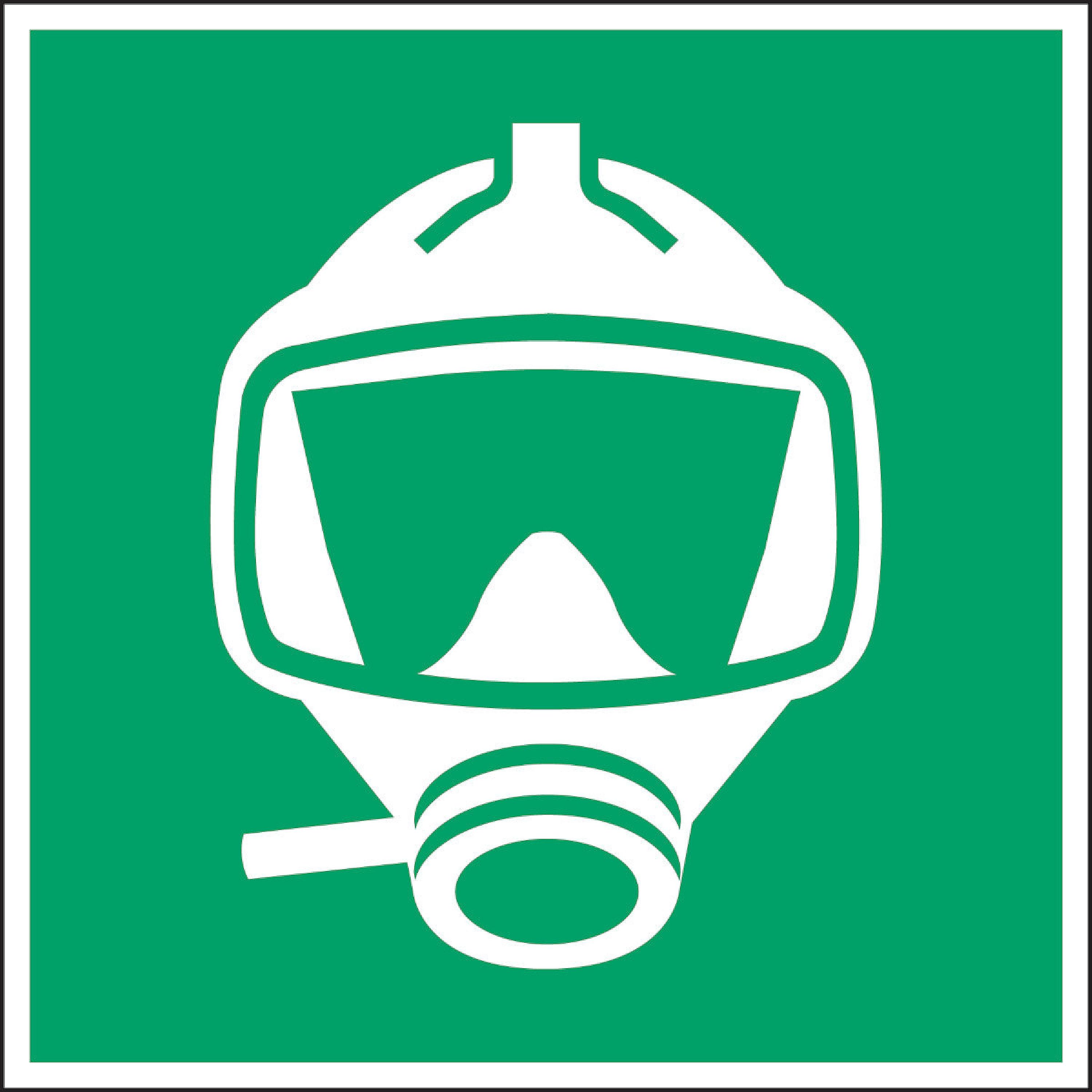 BRADY 803770 rescue pictogram - escape mask, 148 x 148 mm | Klium