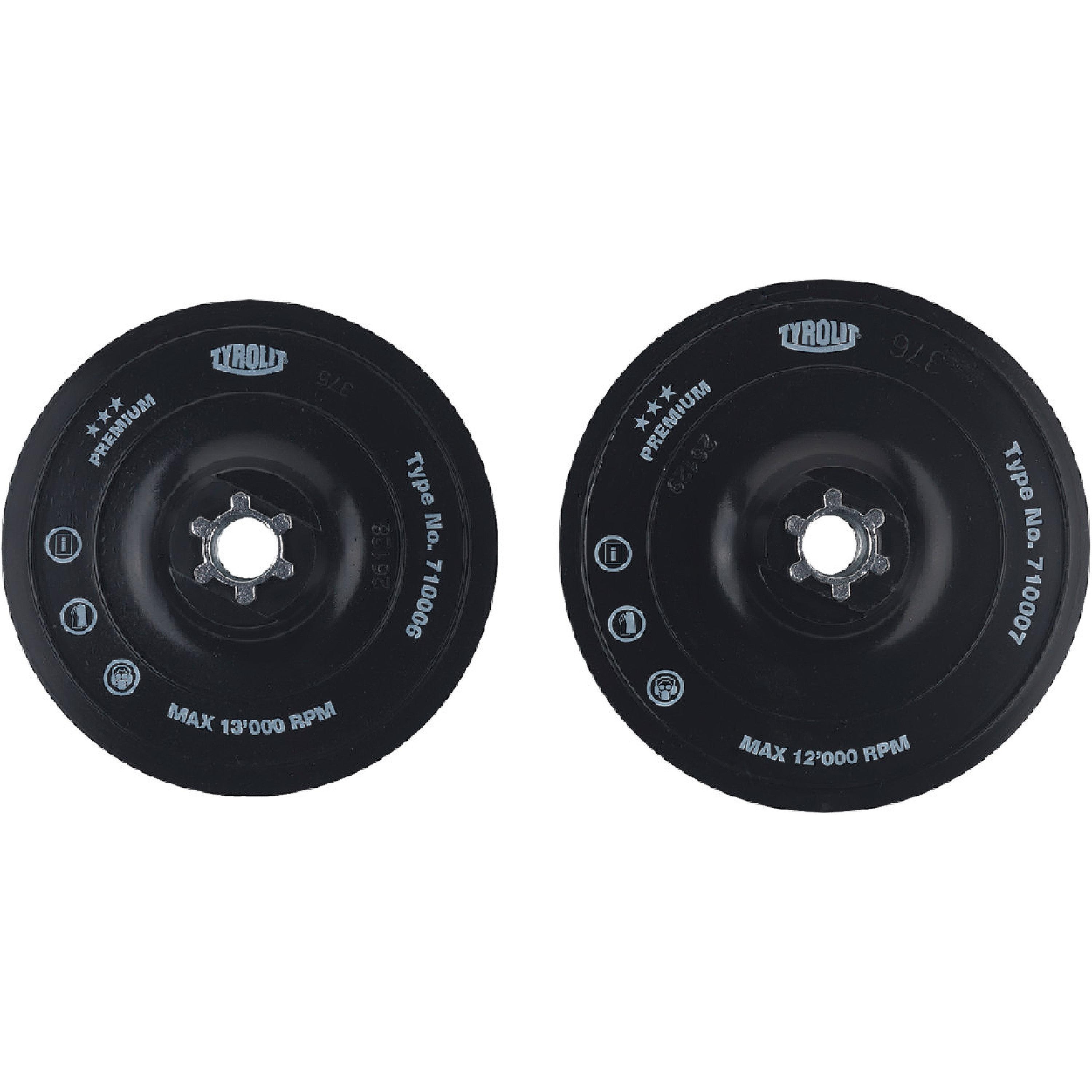 TYROLIT 710007 Premium backing pad for velcro discs TFC for angle grinders 125 M14 P TFC hard ...