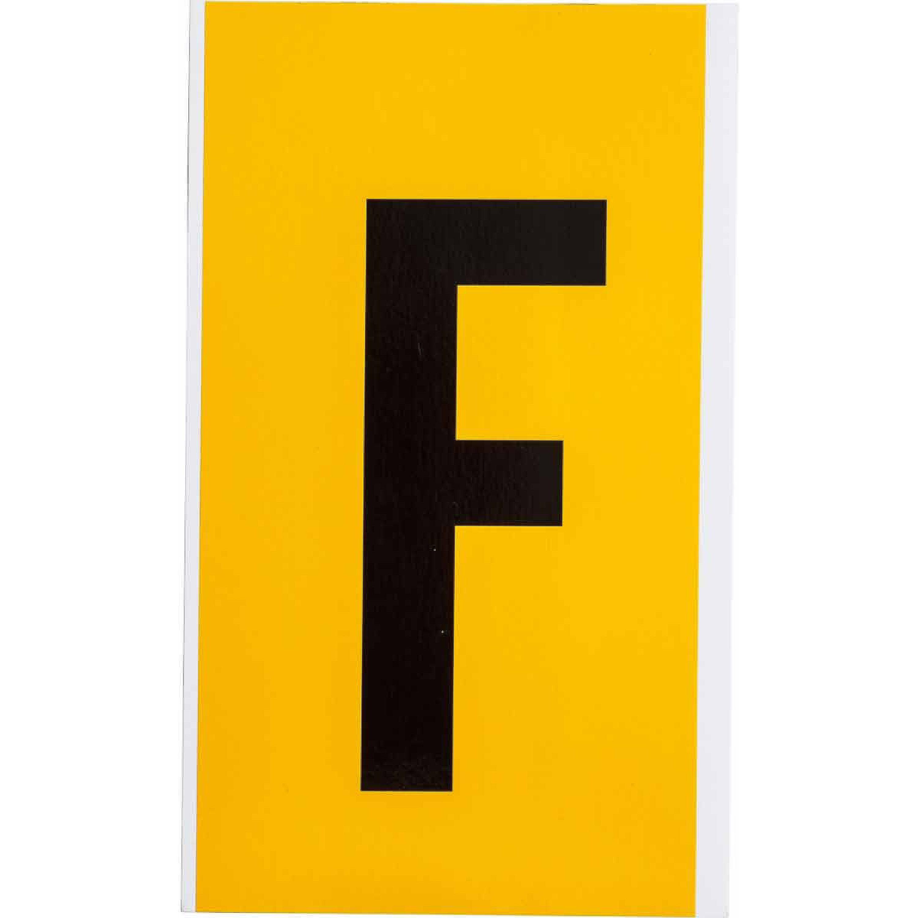 BRADY 1570-F label with letter F for indoor and outdoor use, 228.60 x ...