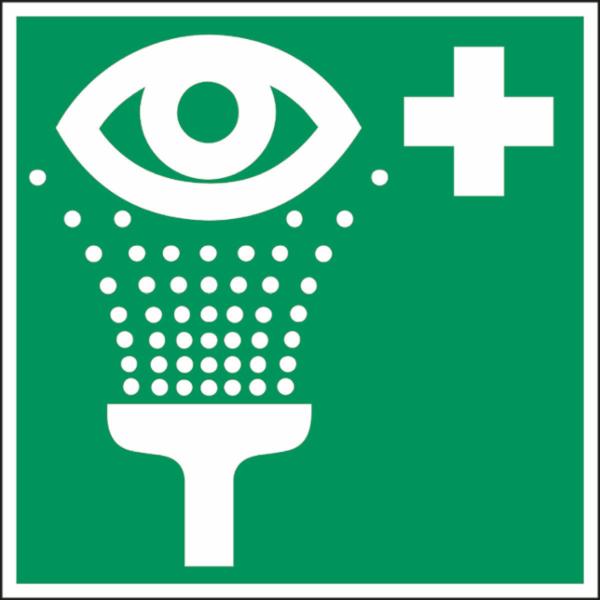 BRADY 224148 rescue pictogram - rinse eyes, 100 x 100 mm | Klium