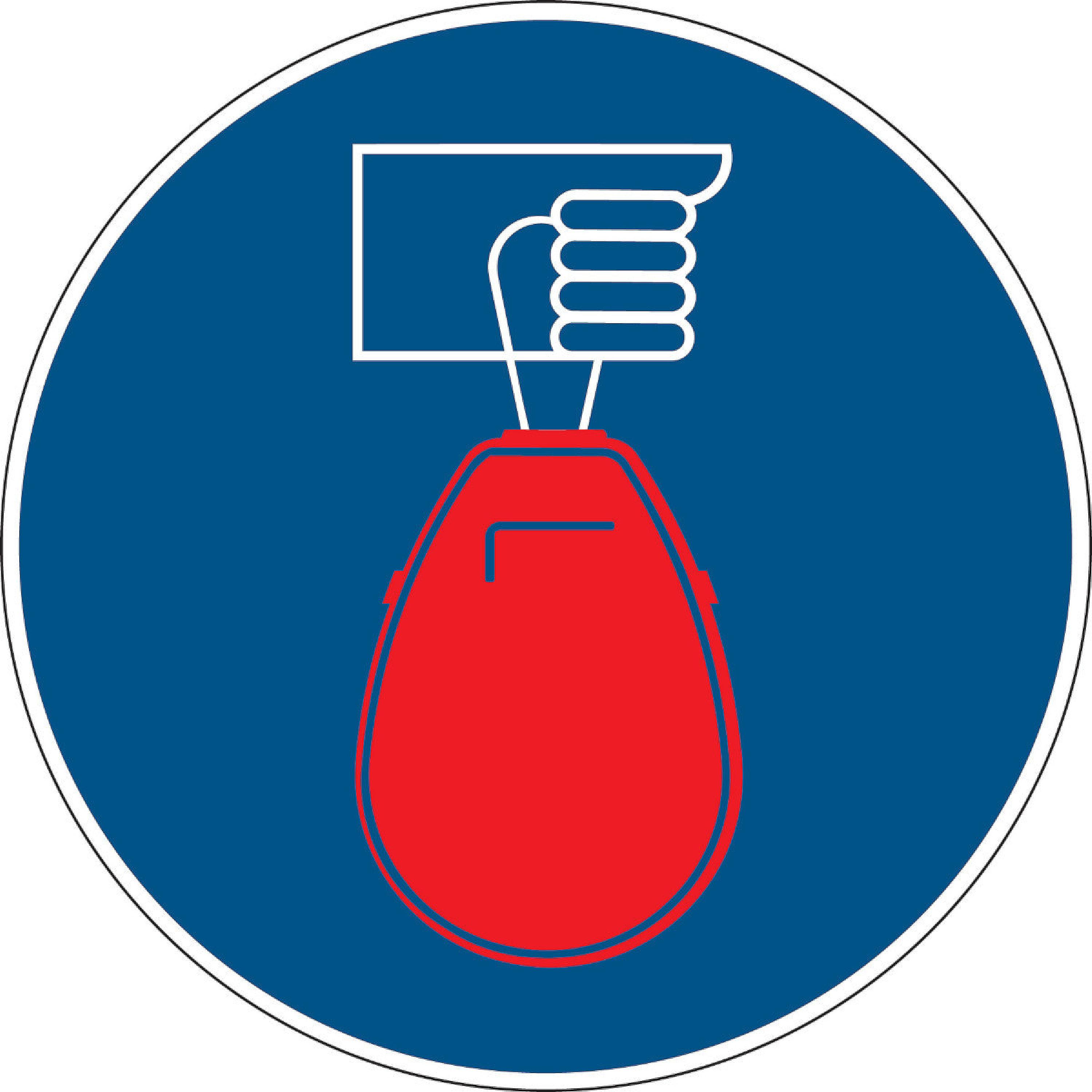 BRADY 222511 warning pictogram - escape mask, 100 mm | Klium