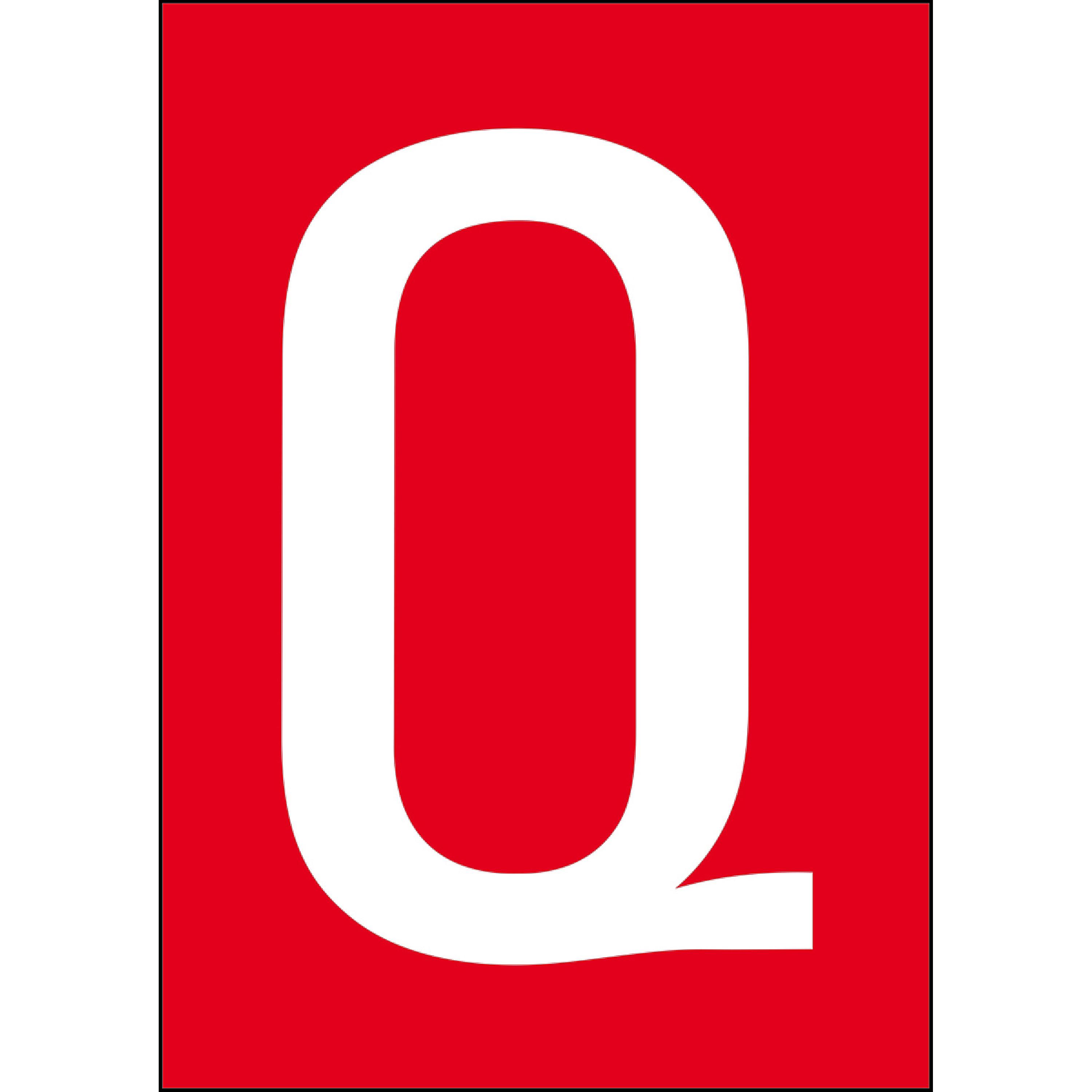 BRADY NL859A4RD-Q label with letter Q - DIN A4 format for permanent or ...