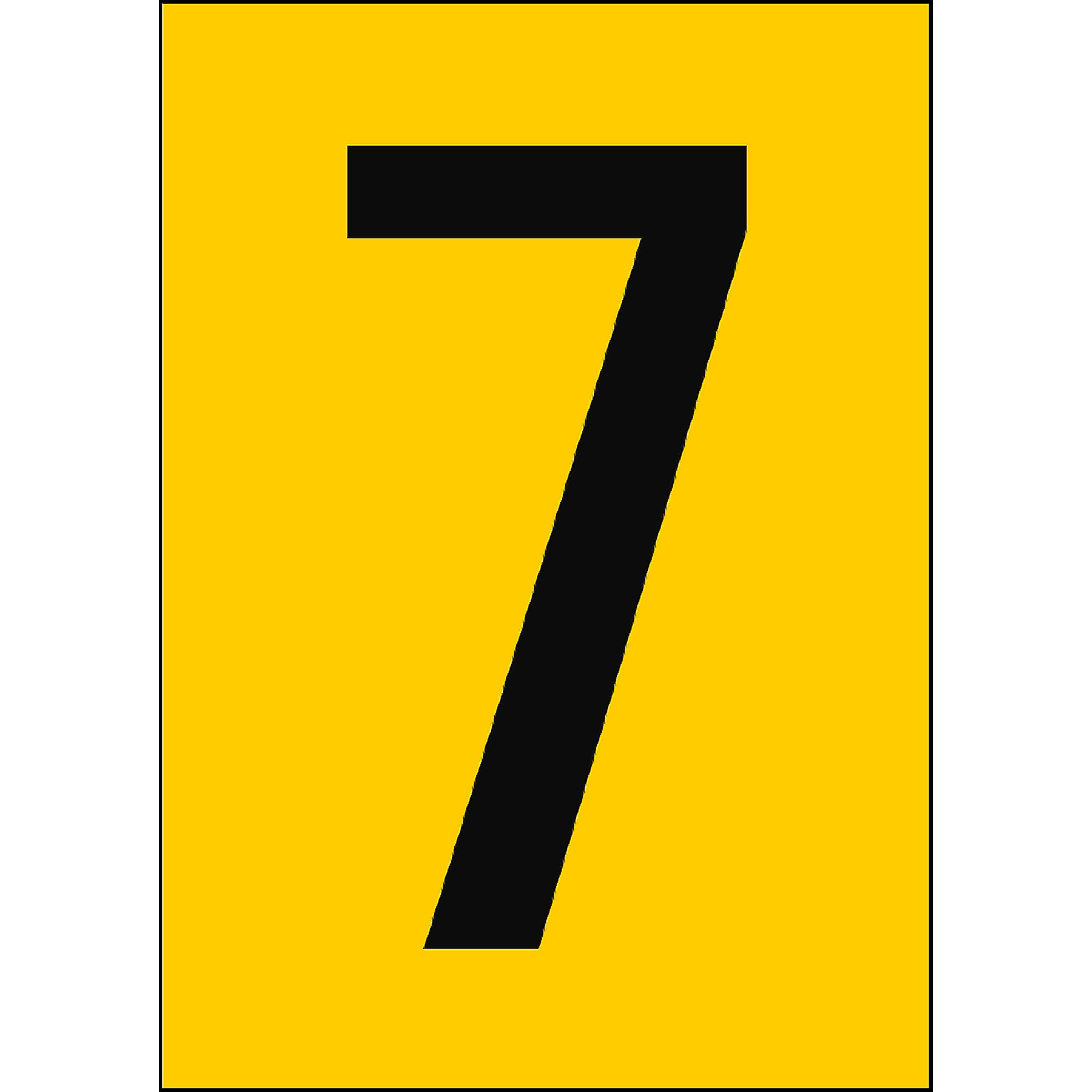 BRADY NL7541A4YL-7 label with number 7 - DIN A4 format for permanent or ...