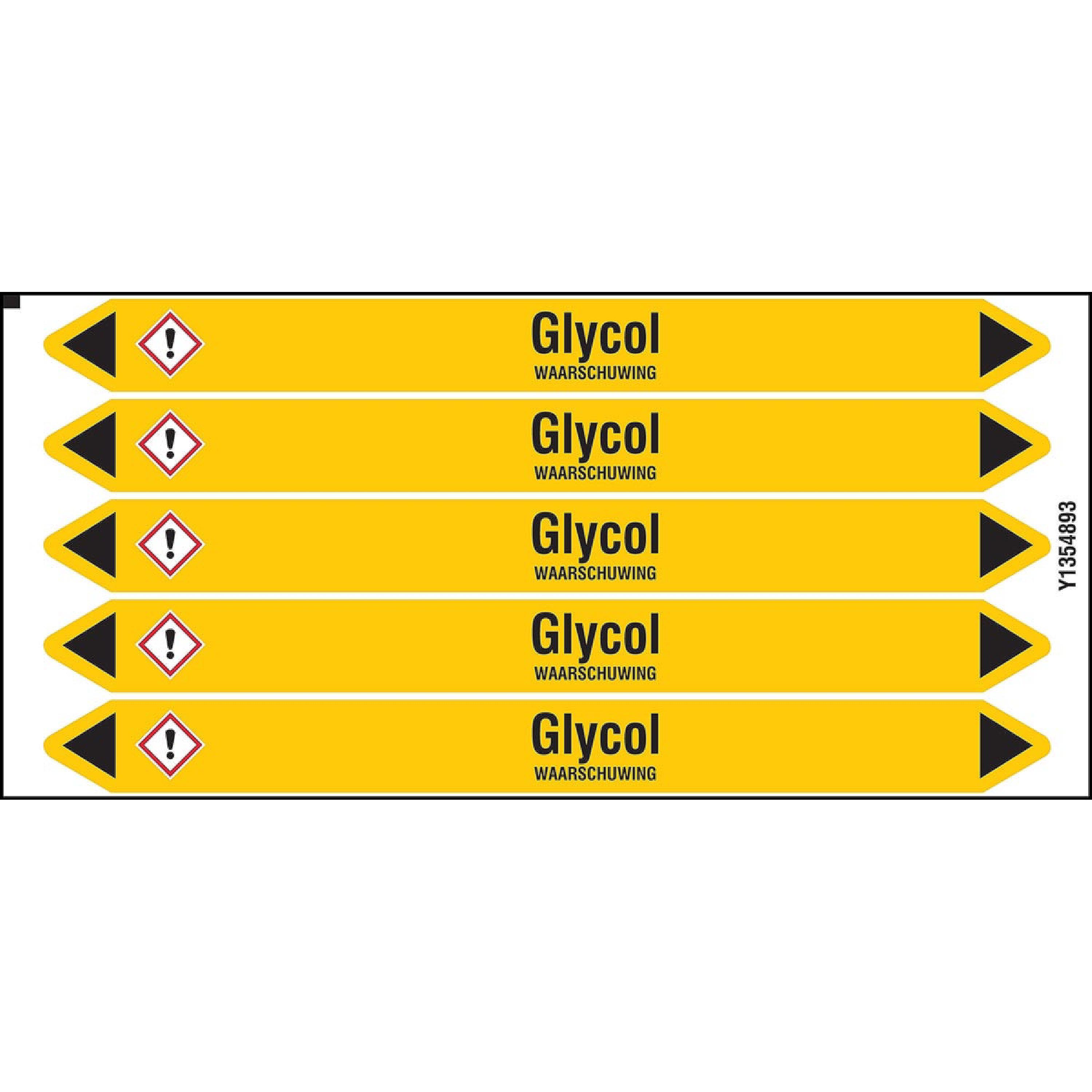 BRADY N004286 pipe marker for glycol, with perforated arrows, with ...