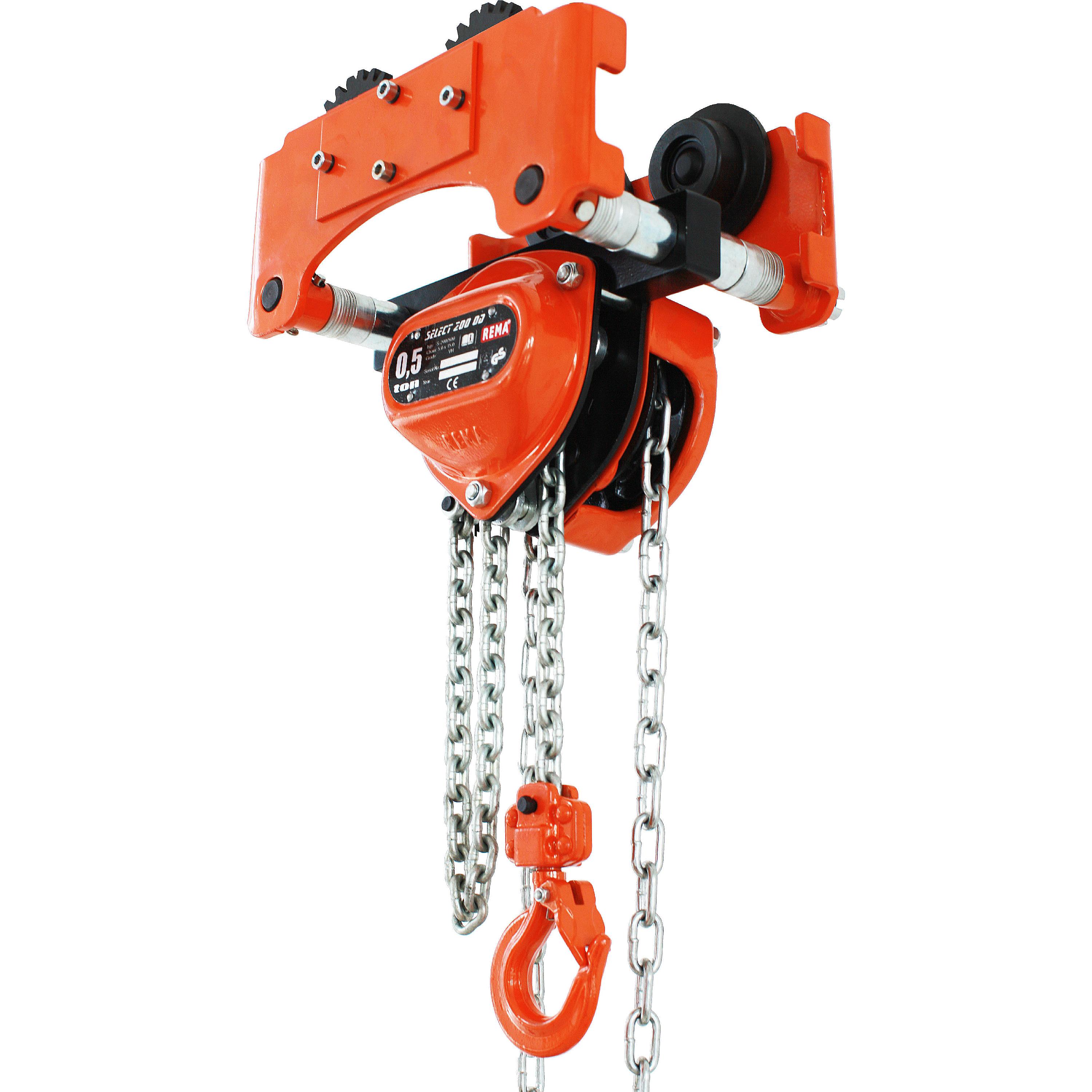 REMA 0930001-8 S20P hoist/push trolley combination 0.5 tonnes, with lifting height 8m | Klium