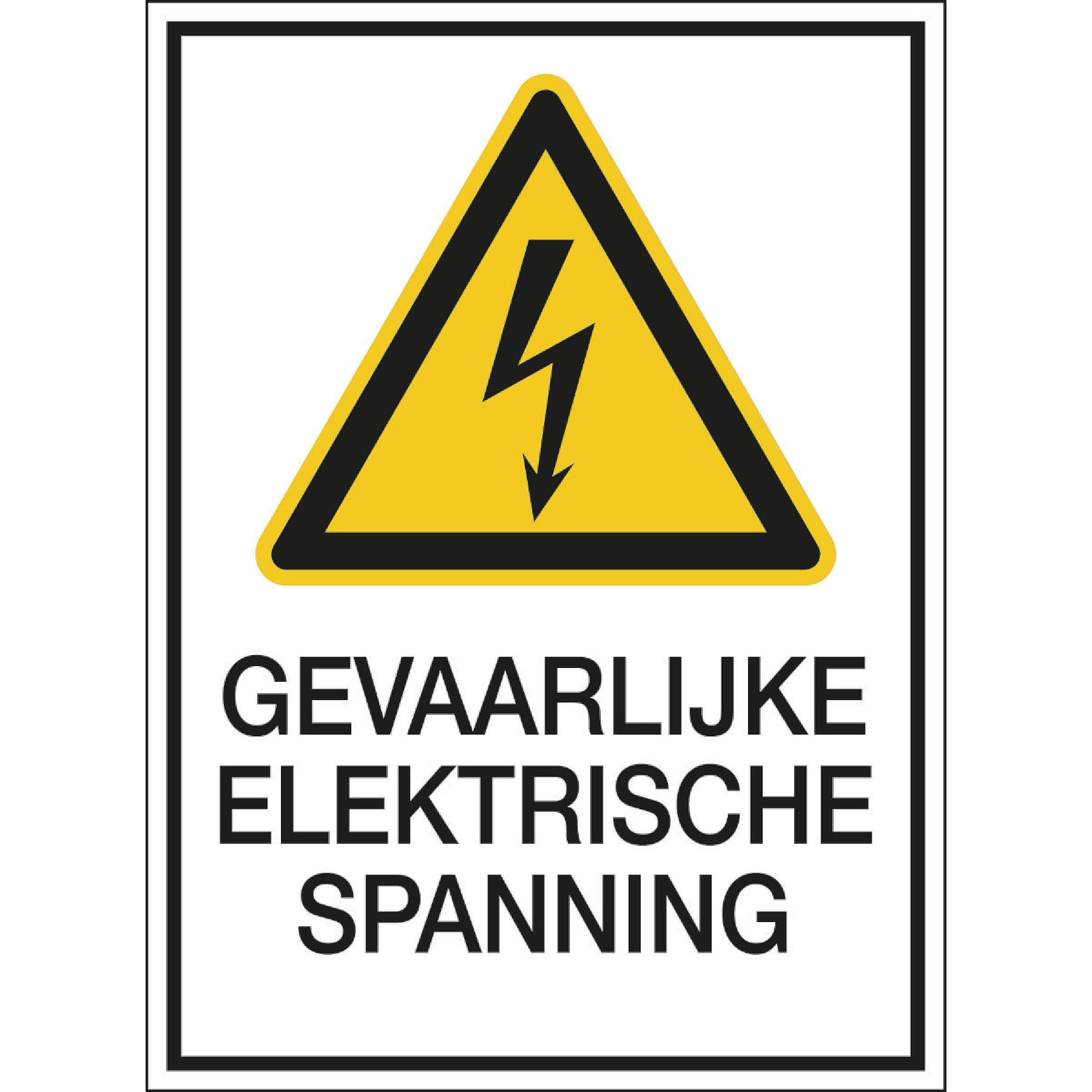 BRADY 808952 A4 safety pictogram - hazardous electrical voltage, 297 x ...