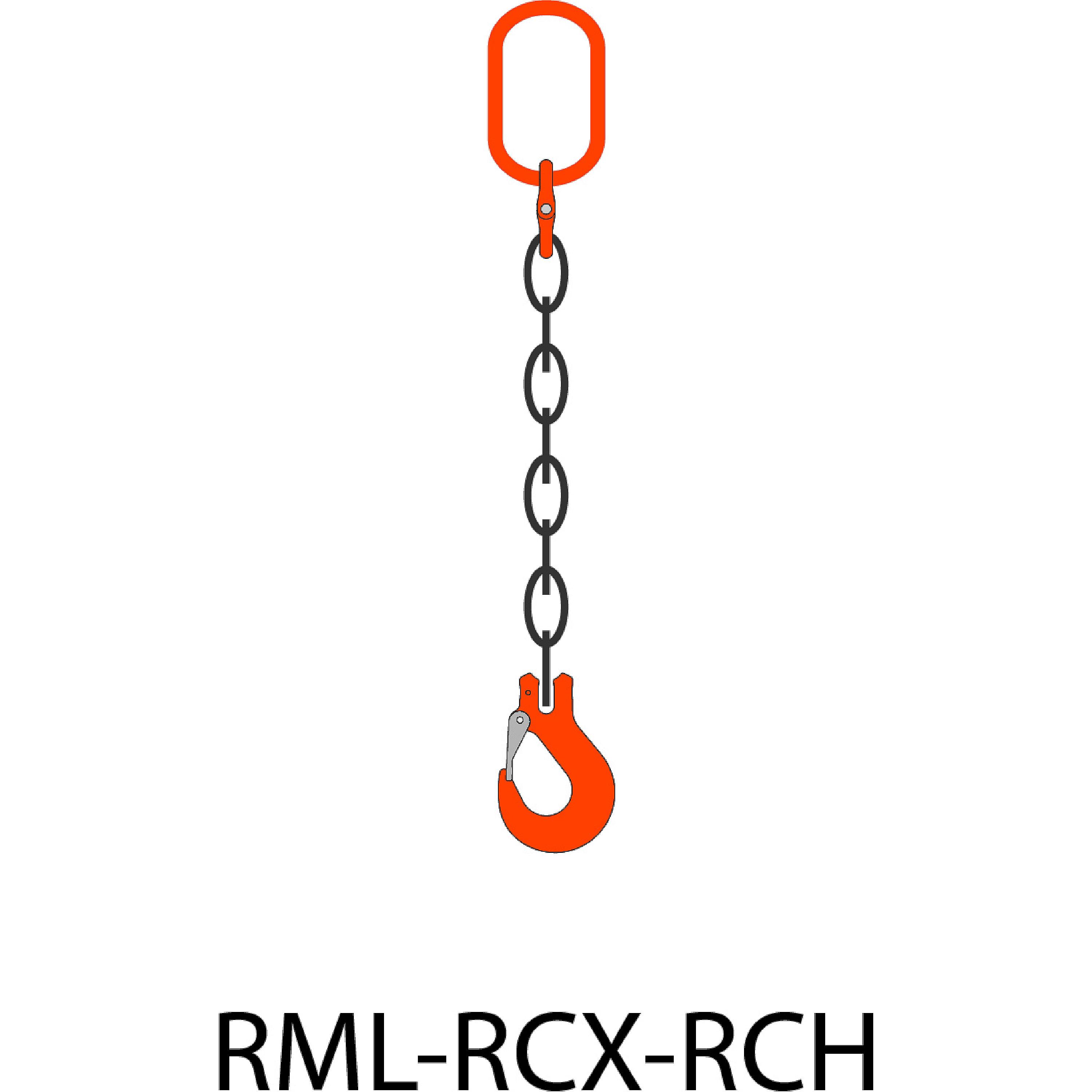 REMA 2691116-4 chain length G10 with top link RML and load hook RCH, 10 ...