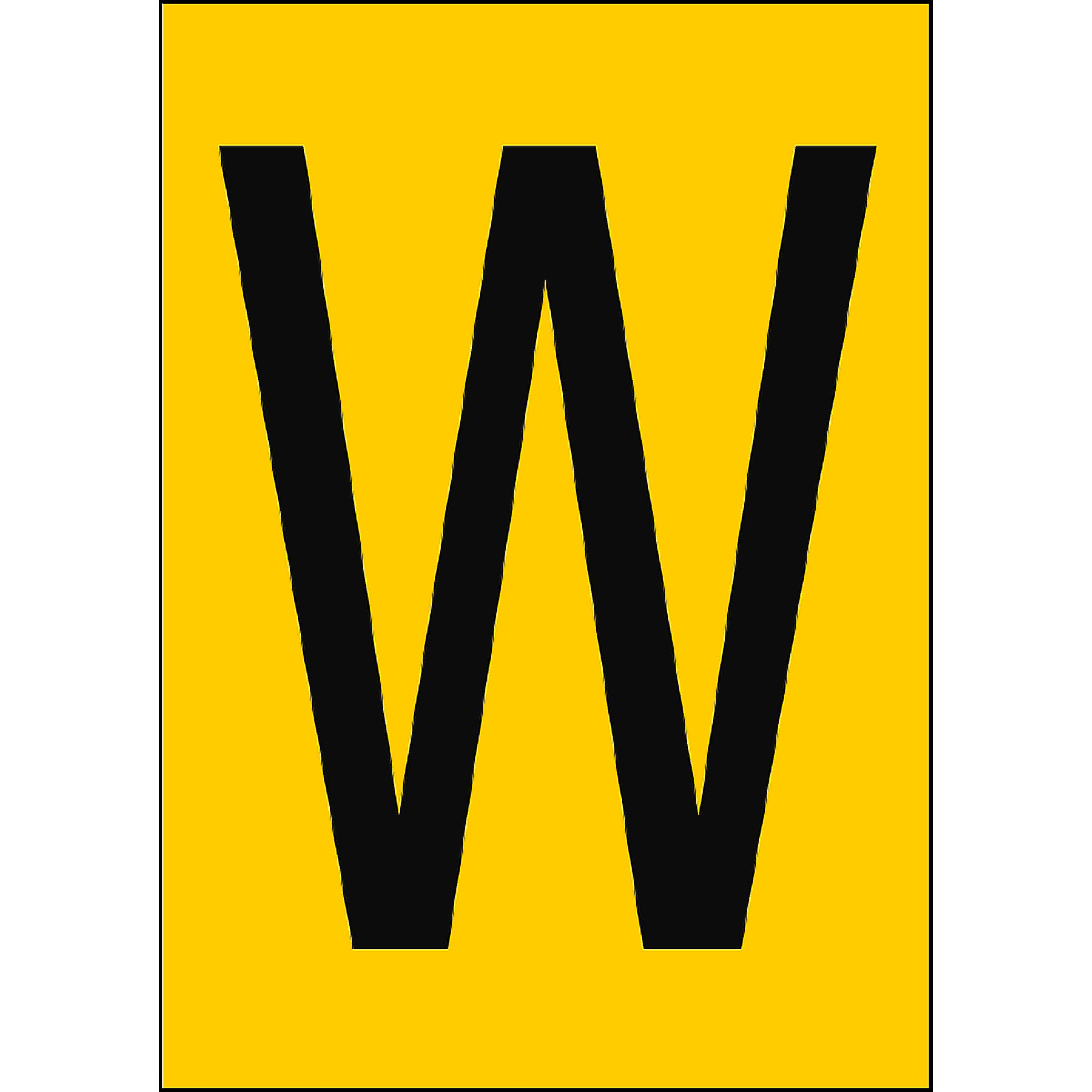 BRADY NL7527A4YL-W label with letter W - DIN A4 format for permanent or ...