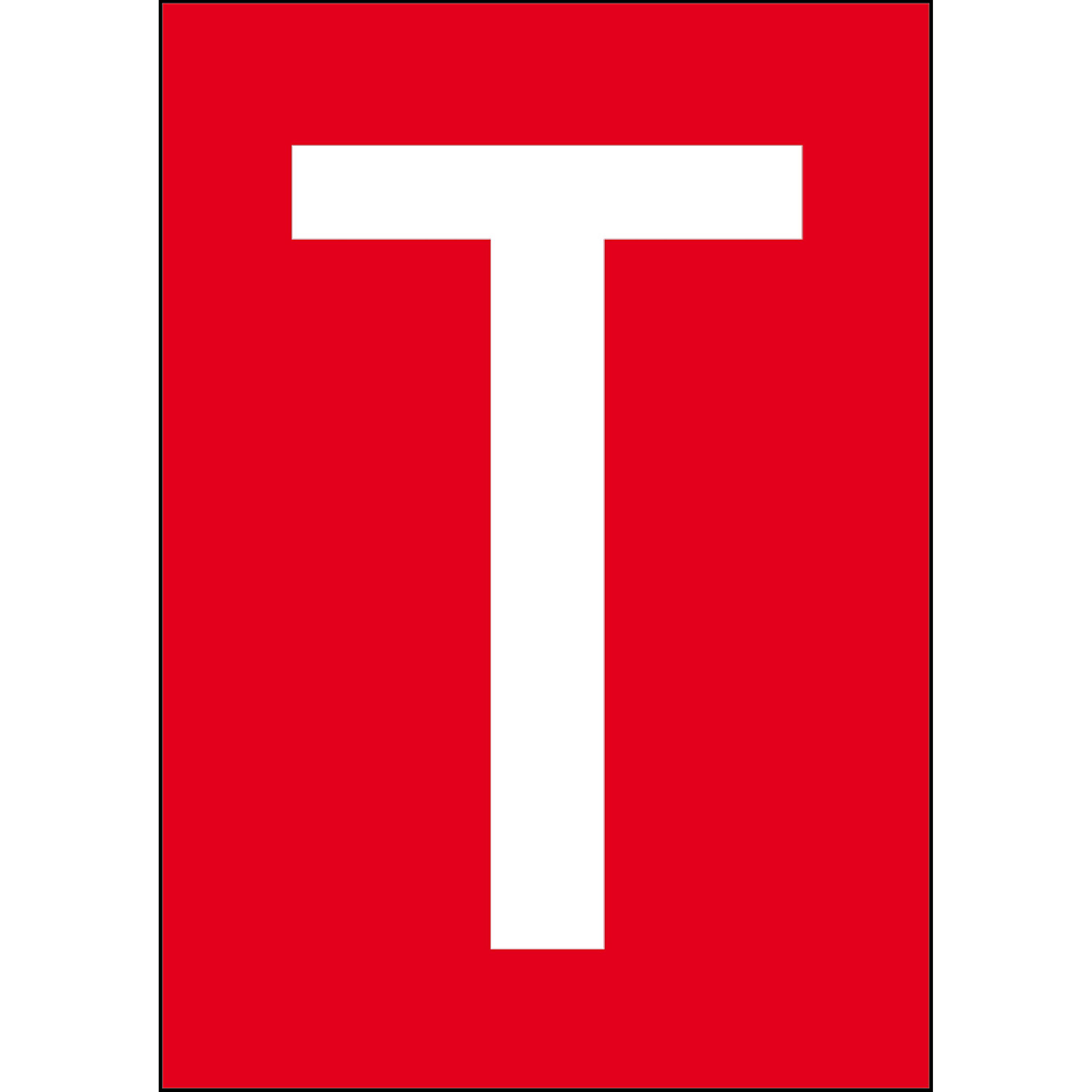 BRADY NL859A4RD-T label with letter T - DIN A4 format for permanent or ...