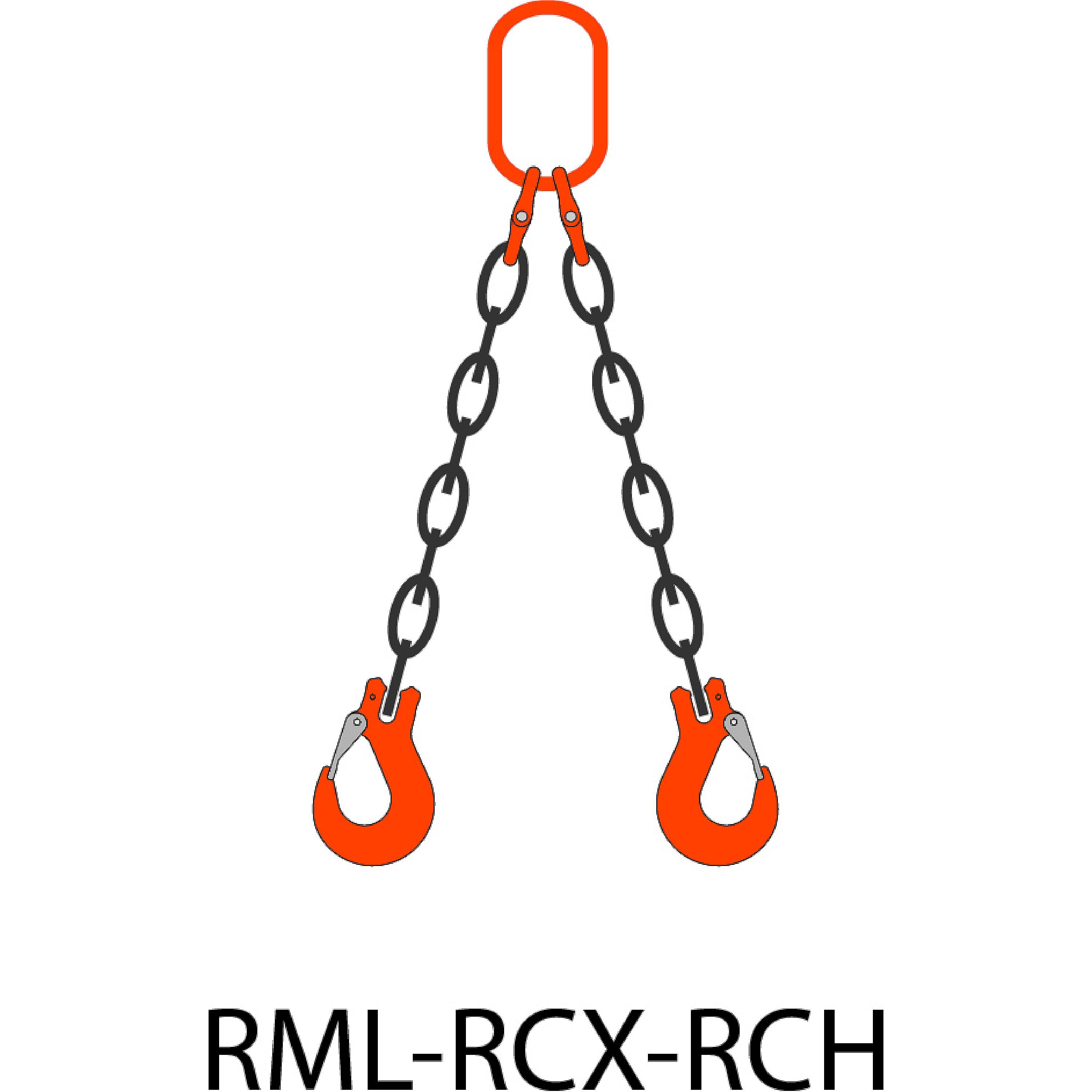 REMA 2692106-3 chain 2-jump G10 with top link RML and load hook with ...