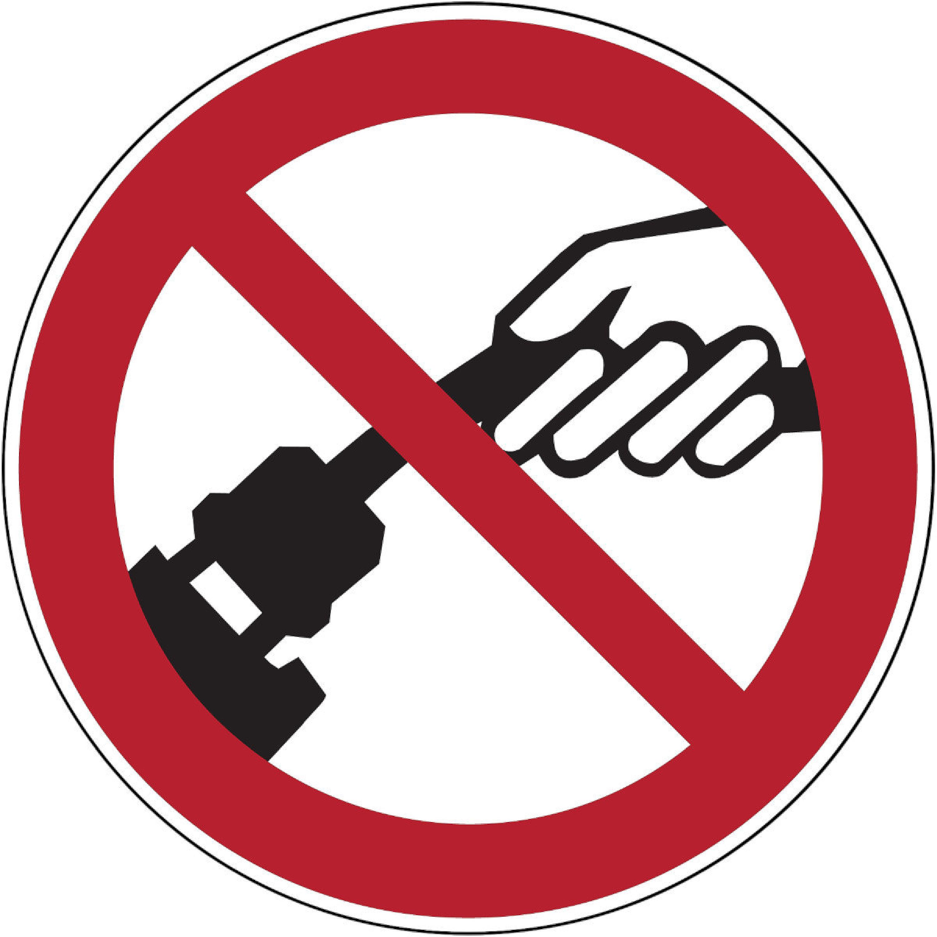 BRADY 252044 prohibition pictogram - no pulling on cable, 200 mm | Klium