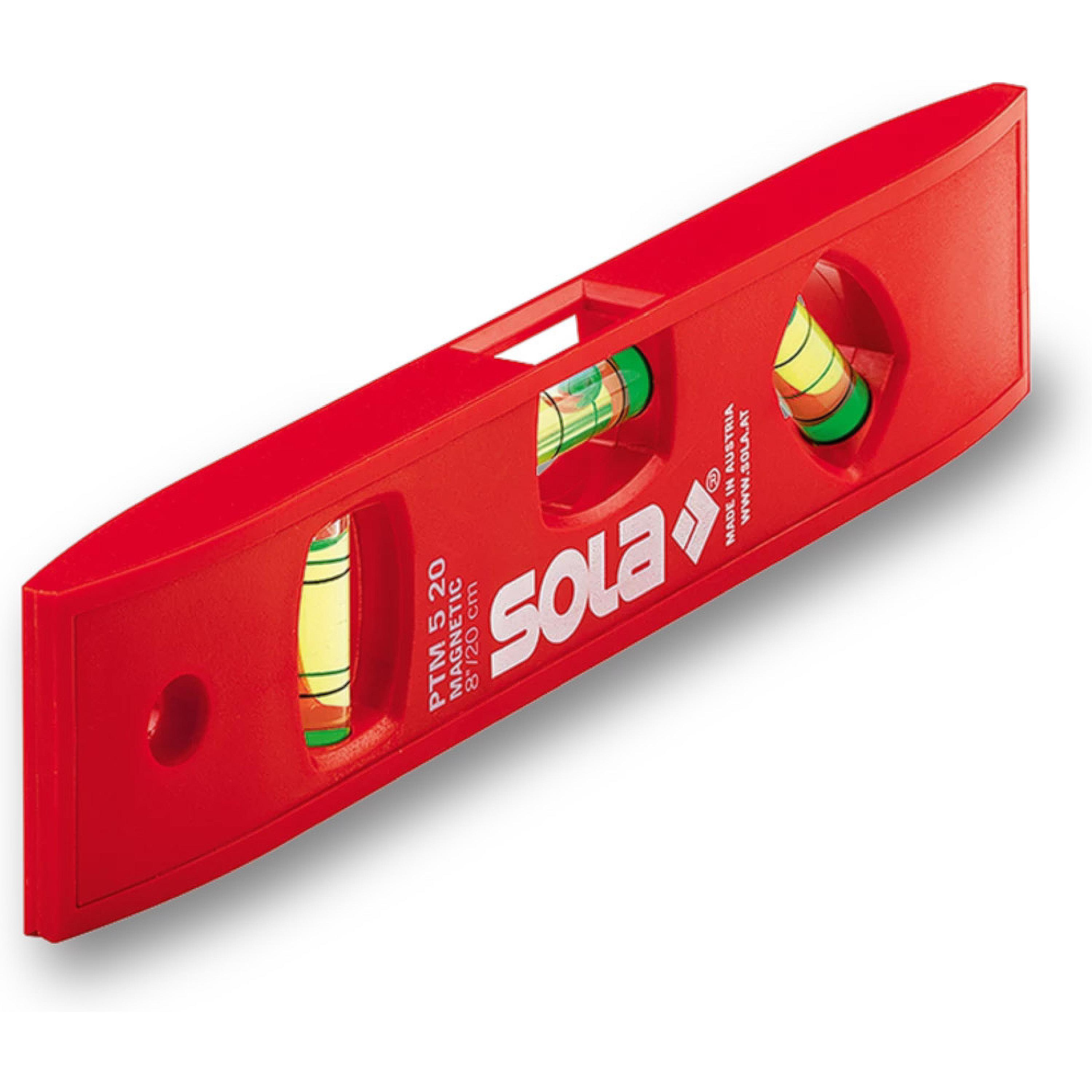 SOLA PTM 5 20 magentic plastic torpedo spirit level red 20 cm ...