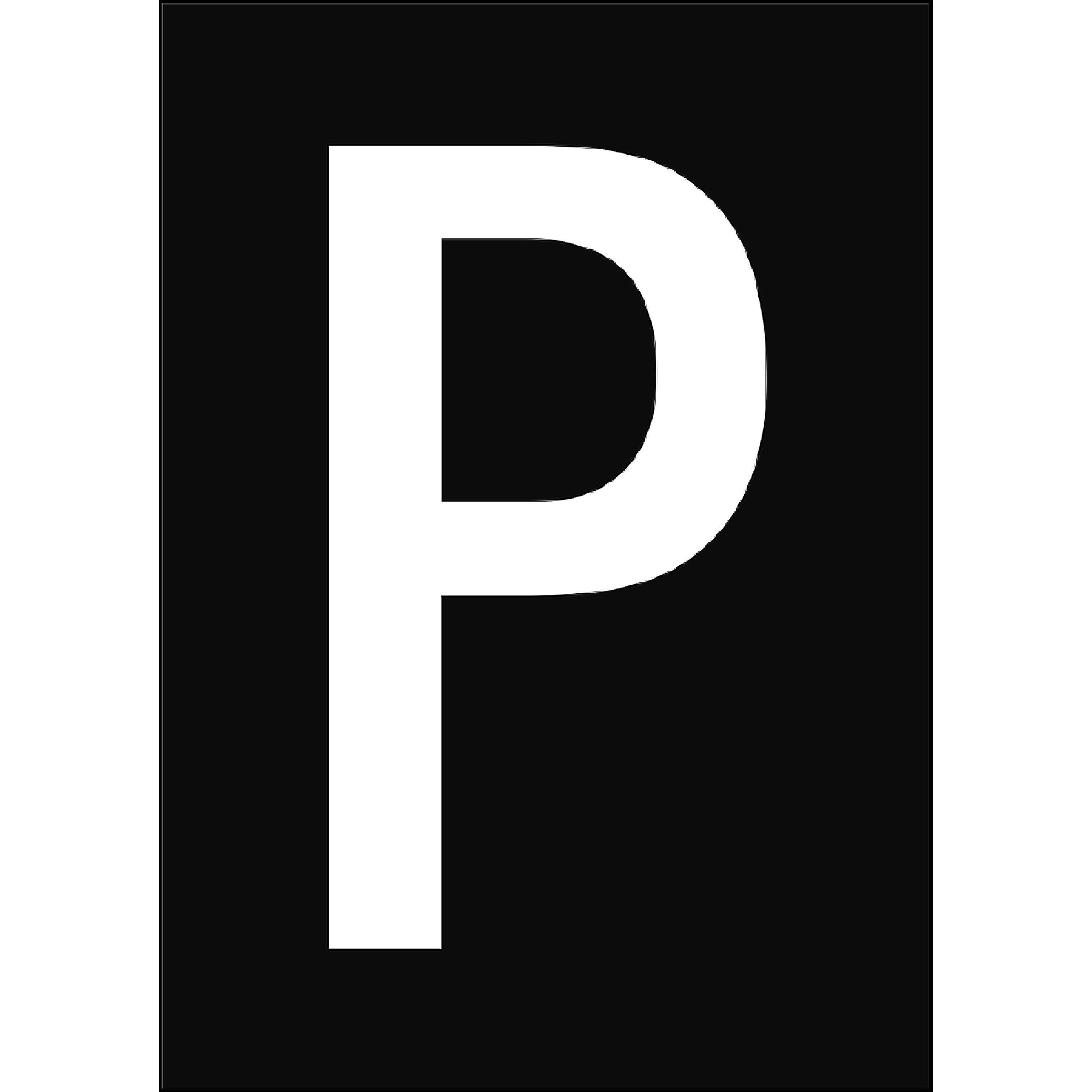 BRADY NL859A4BK-P label with letter P - DIN A4 format for permanent or ...