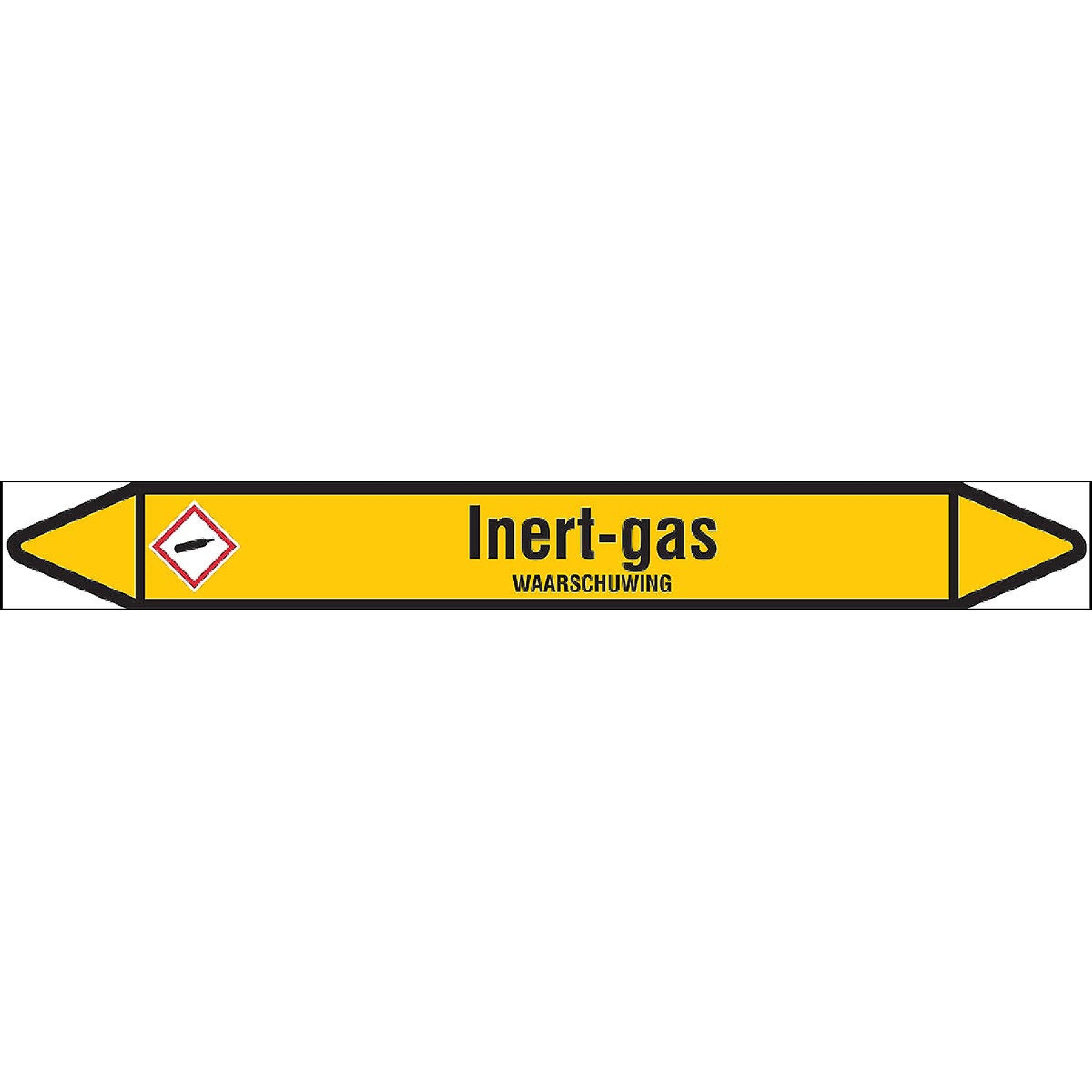 BRADY N004339 pipe marker for inert gas, with perforated arrows ...