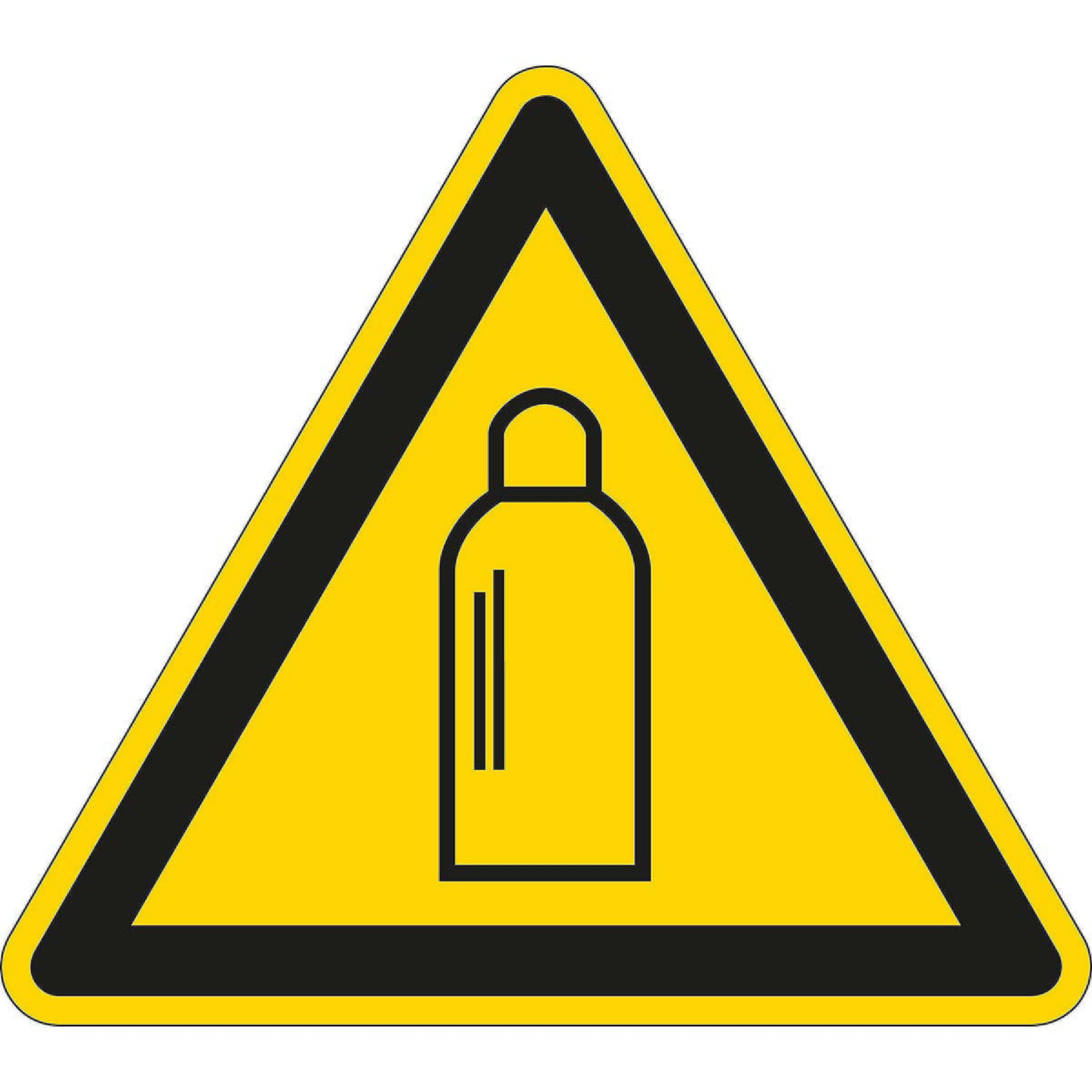 BRADY 250303 pictogramme d'avertissement - bouteilles de gaz, 173 x 200 mm