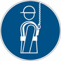 BRADY 223021 warning pictogram - individual safety harness mandatory ...