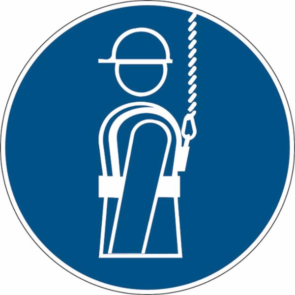 BRADY 223021 warning pictogram - individual safety harness mandatory ...